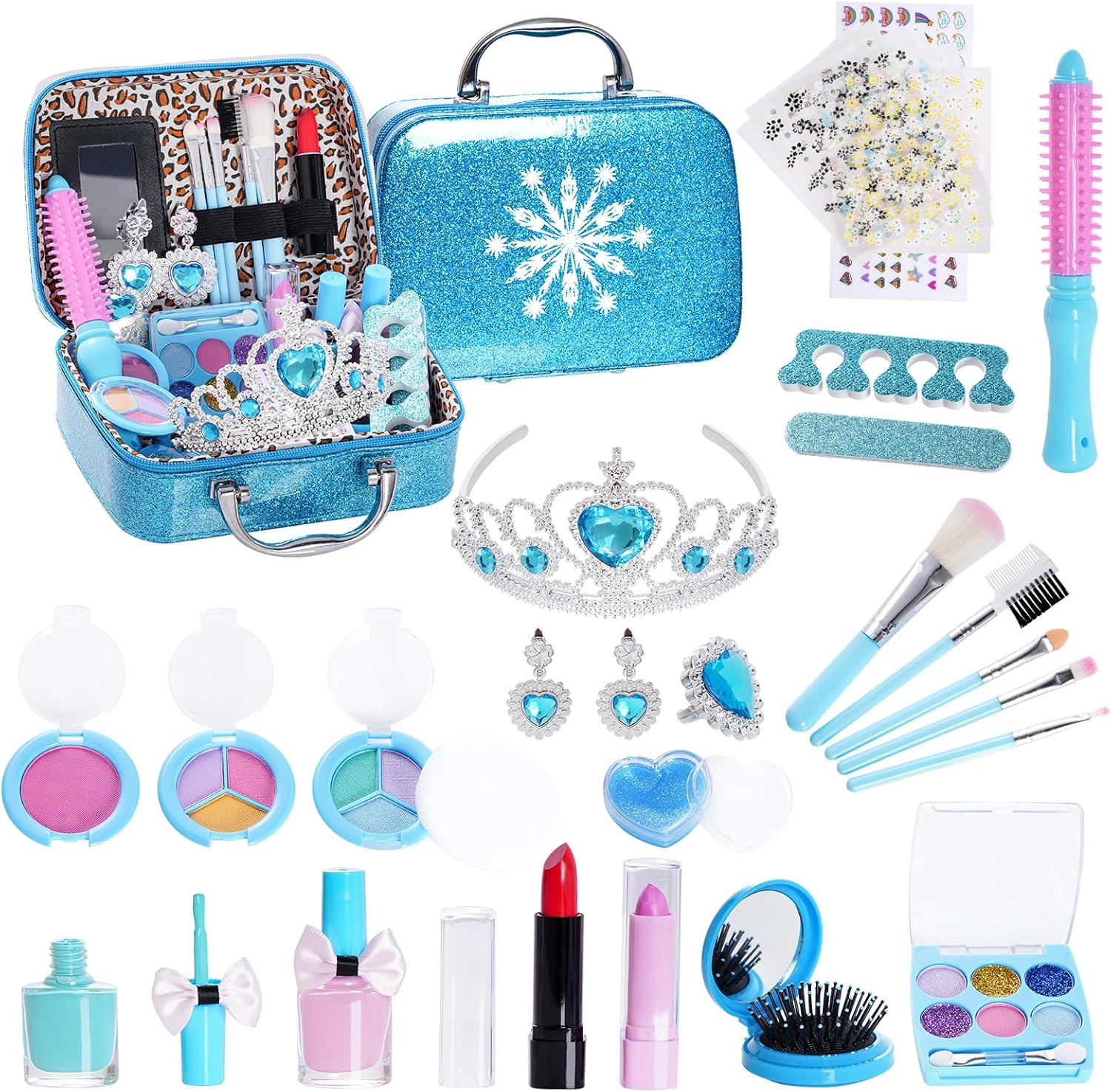 Amazon.com: Kids Makeup Kit for Girl Non Toxic Washable Make Up Real ...