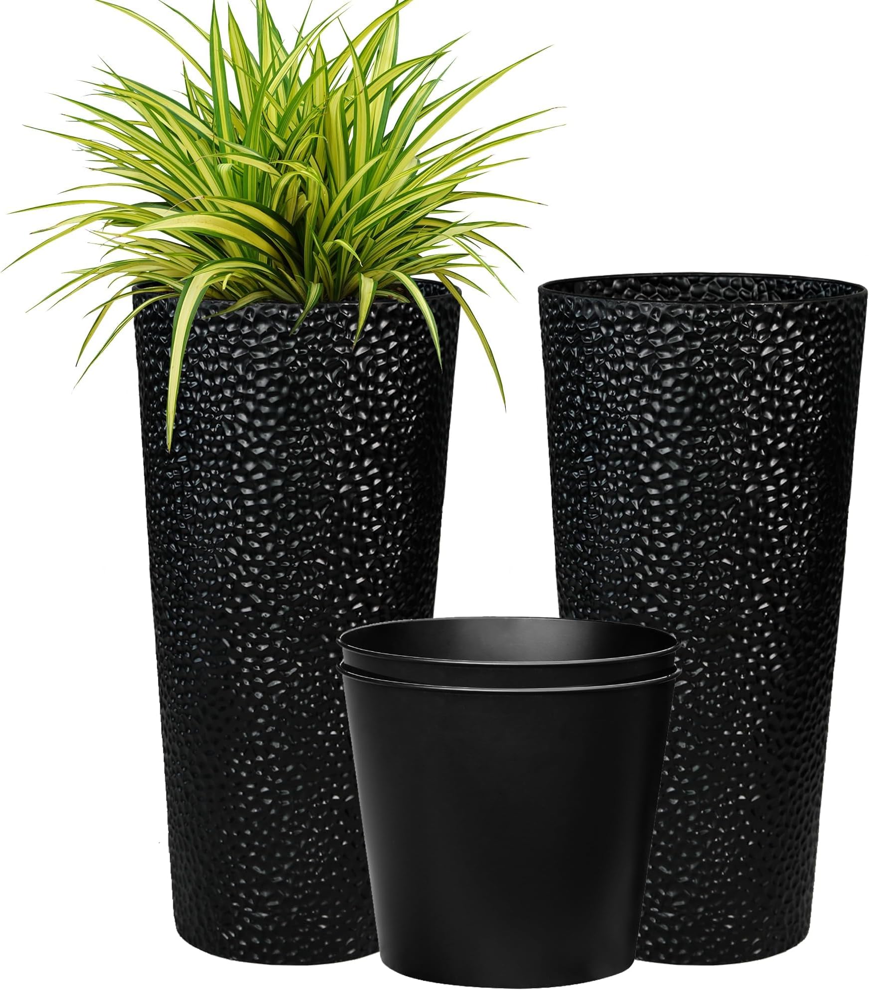 Amazon.com : Worth Garden 2-Pack 28" H. Metal Planter with 2X Inside ...