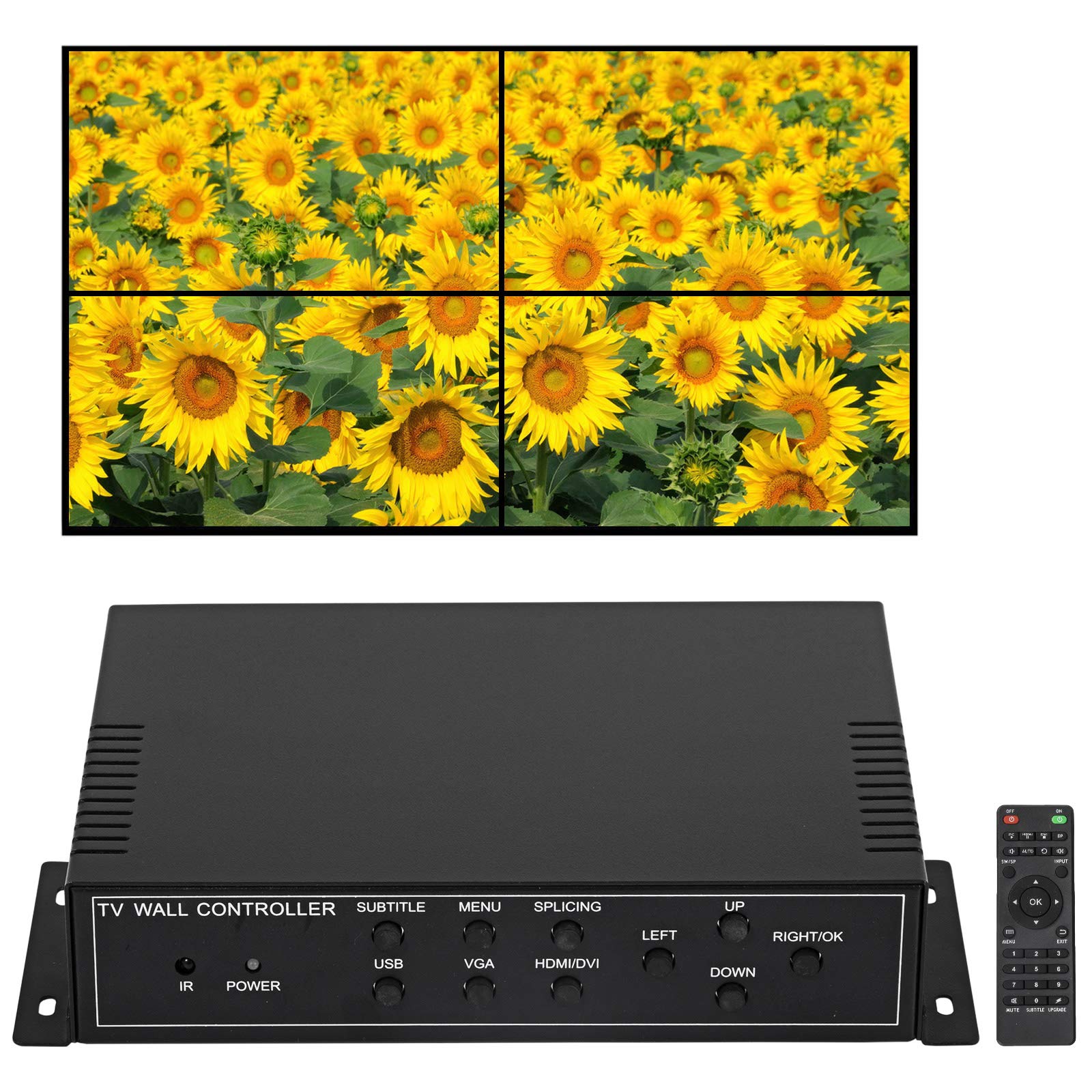Buy Mophorn 4 Channel HDMI VGA AV Video Wall Controller 2x2 Video Wall ...