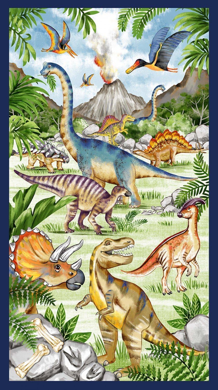 Amazon.com: Michael Miller Dinosaurs, Dinosaurs DCX11150 Multi 24 ...