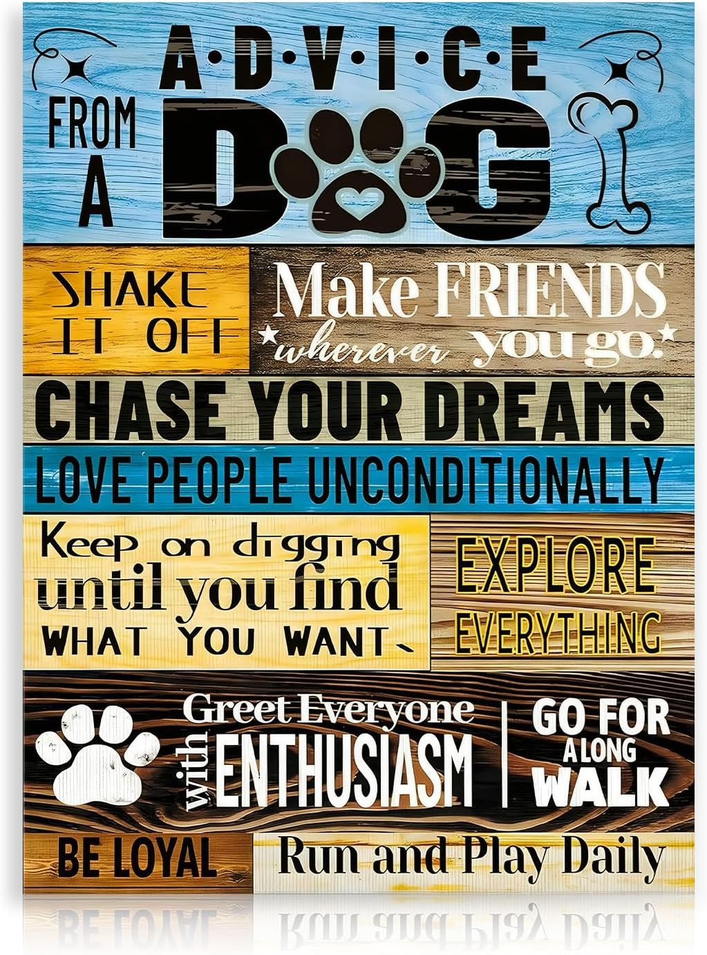 Amazon.com: Dazzlewall Funny Dog Advice Wall Art Poster Motivational ...