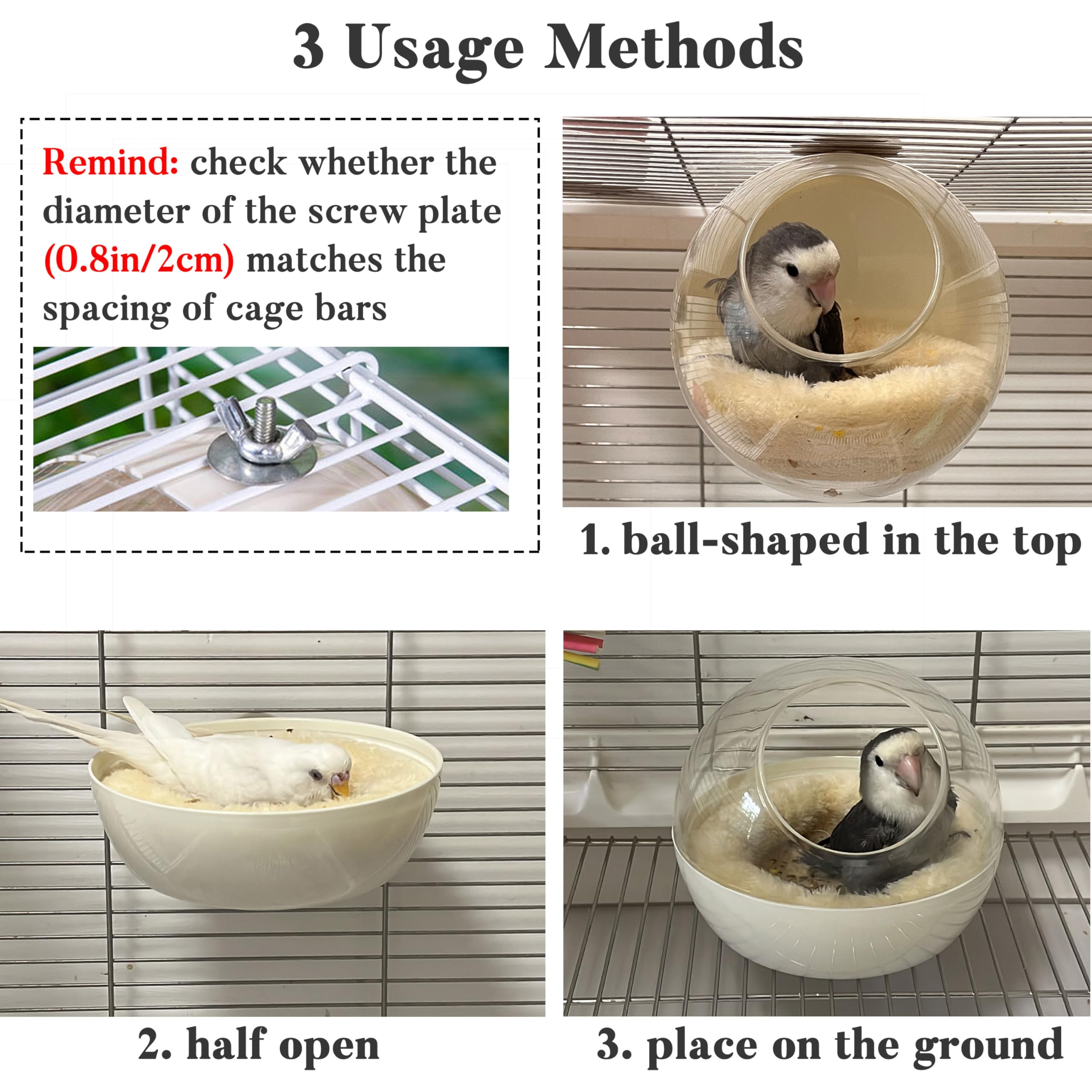 Snapklik.com : Bird Nest For Cage Bite-Resistant, Washable Clear ...