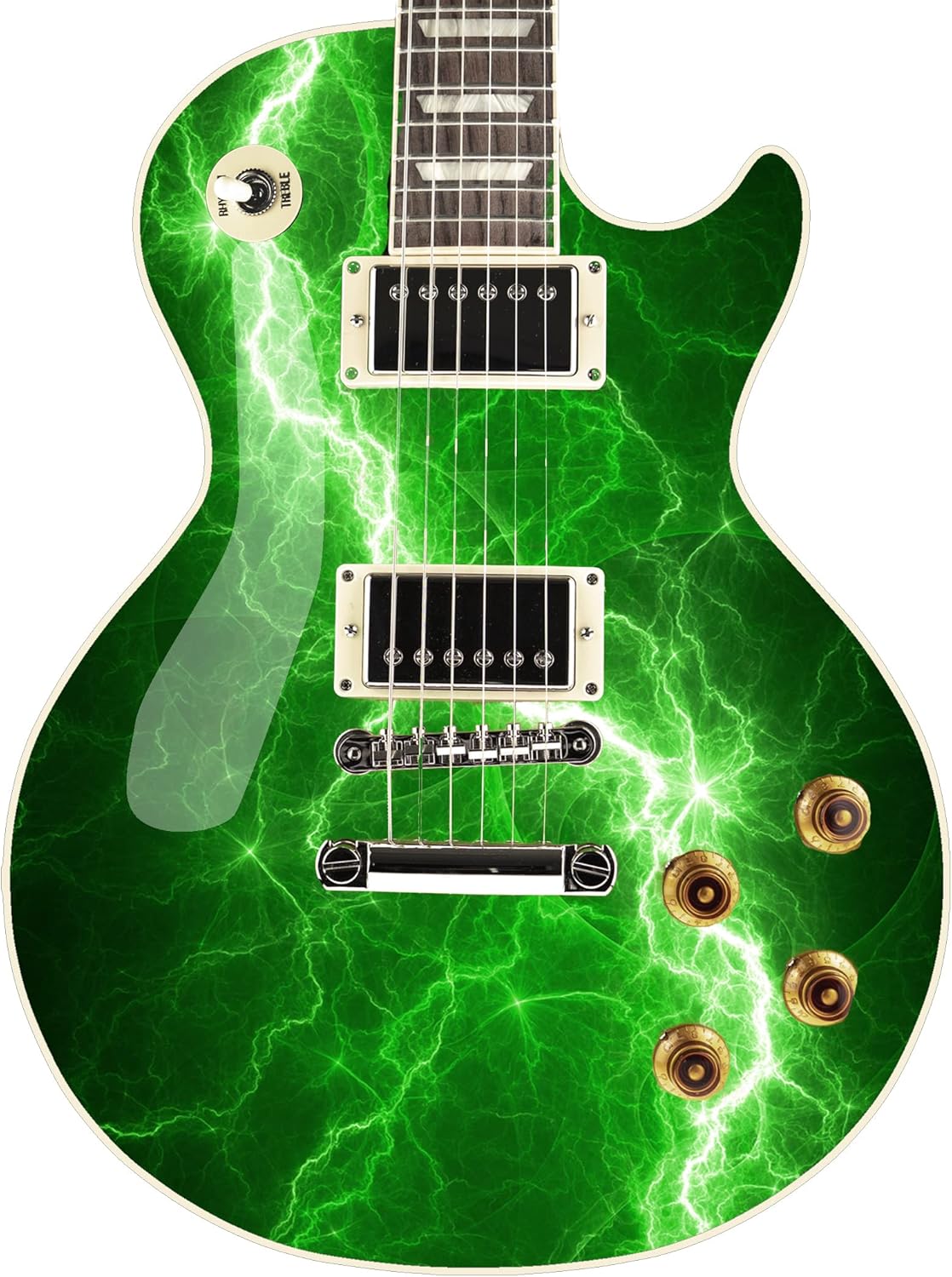 GS124 Vinyl-Aufkleber für Gitarre/Bass, Axt-Wickel, Grün : Amazon.de ...