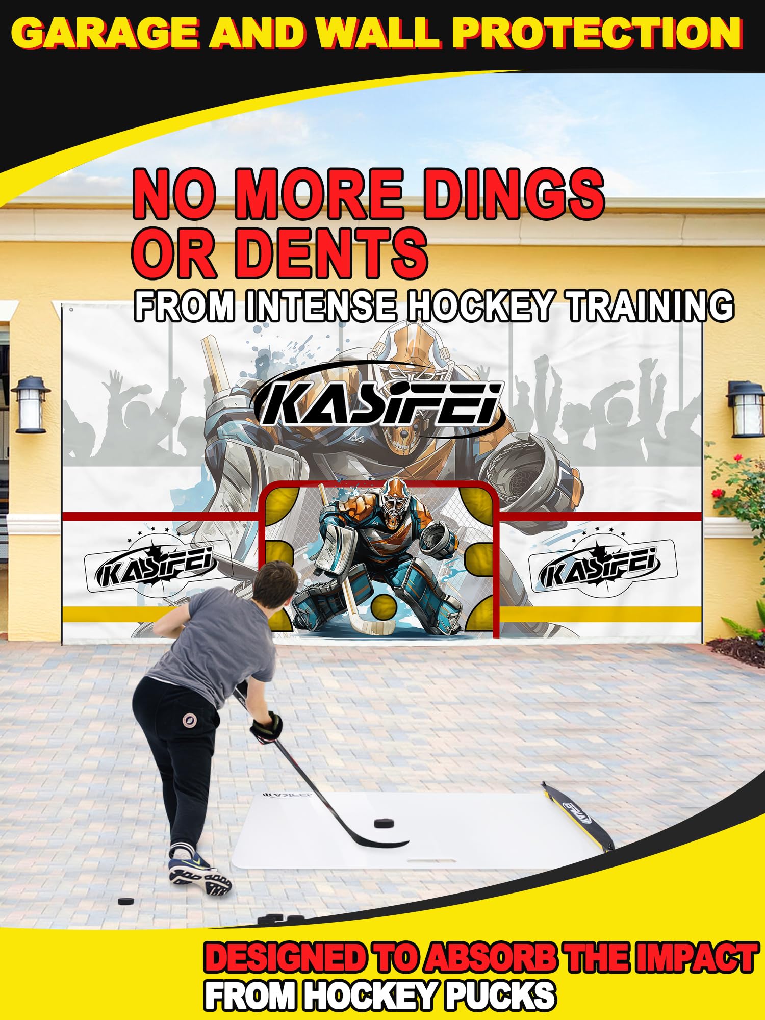 Snapklik.com : Kasifei Hockey Shooting Tarp 16 X 8 Feet Hockey Net ...