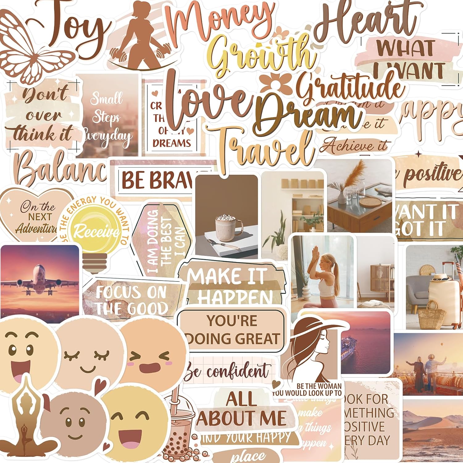 Amazon.com: Falueqg Inspirational Vision Board Stickers - 50Pcs ...