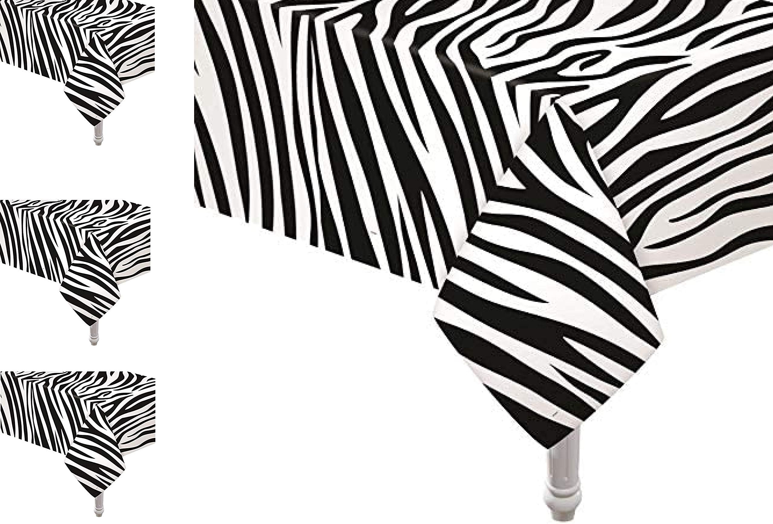 Amazon.com: 4 Pack Animal Safari Theme Zoo Print Table Cover Animal ...