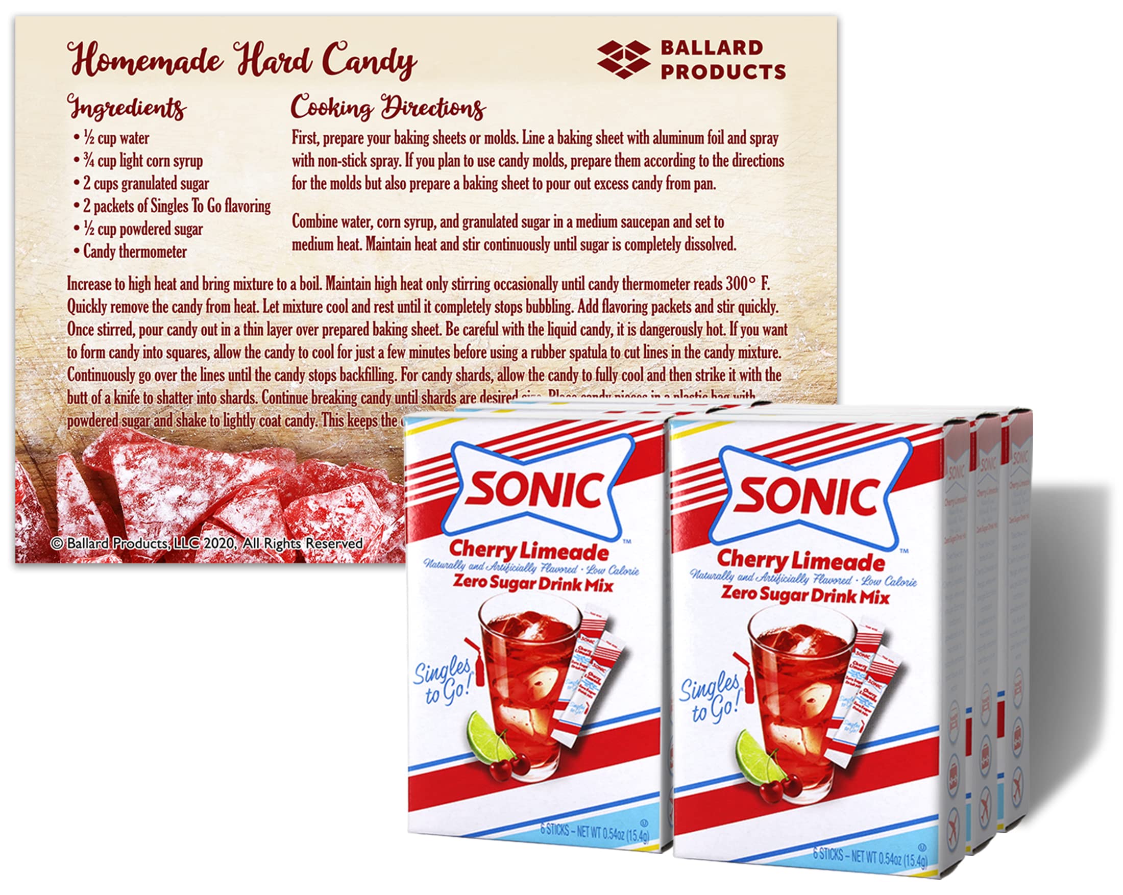 Snapklik.com : Sonic Cherry Limeade Singles To Go Drink Mix6 Boxes - 36 ...