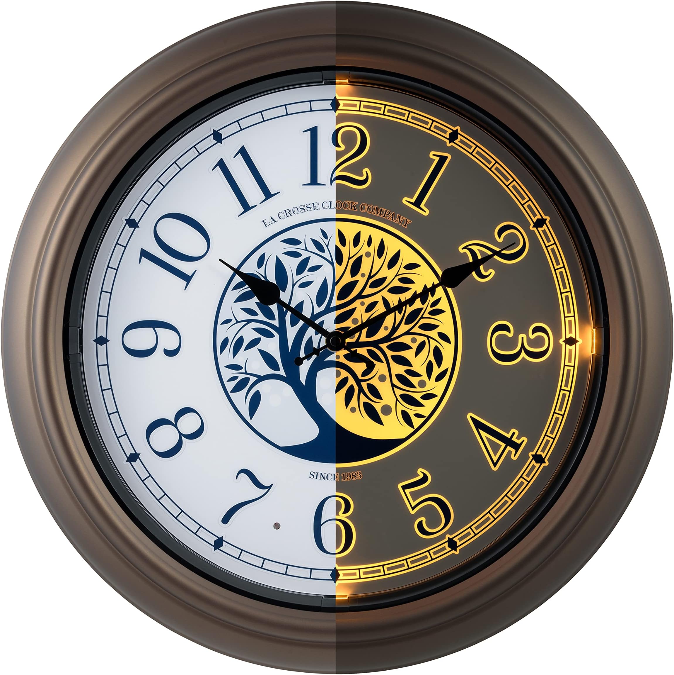 Amazon.com: La Crosse Clock 403-3246BR 18-Inch Indoor/Outdoor Lux ...