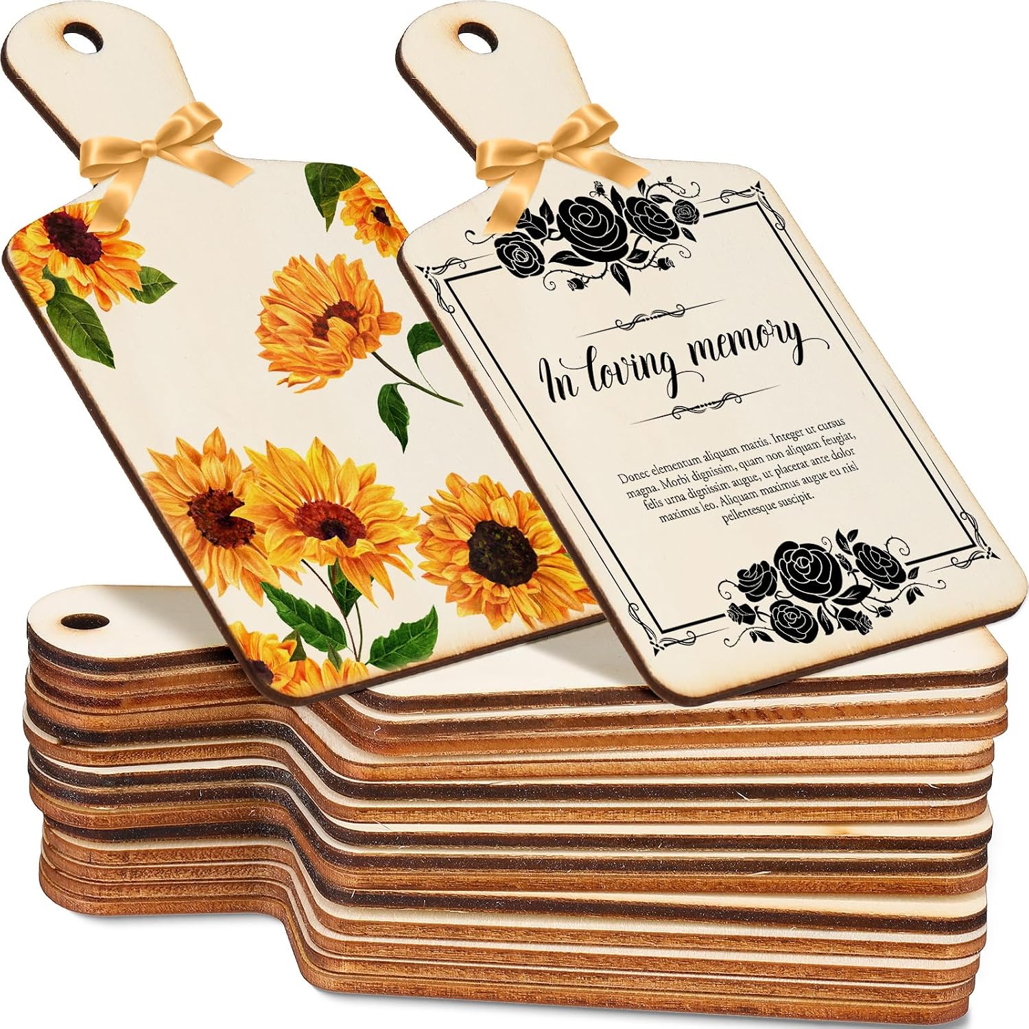 Amazon.com: Suzile 36 Pcs Mini Wooden Cutting Board with Handle 5.1 x 2 ...