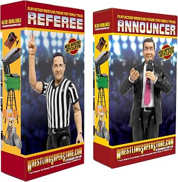 Amazon.com: Ultimate Talking Wrestling Referee & Ring Announcer Action ...