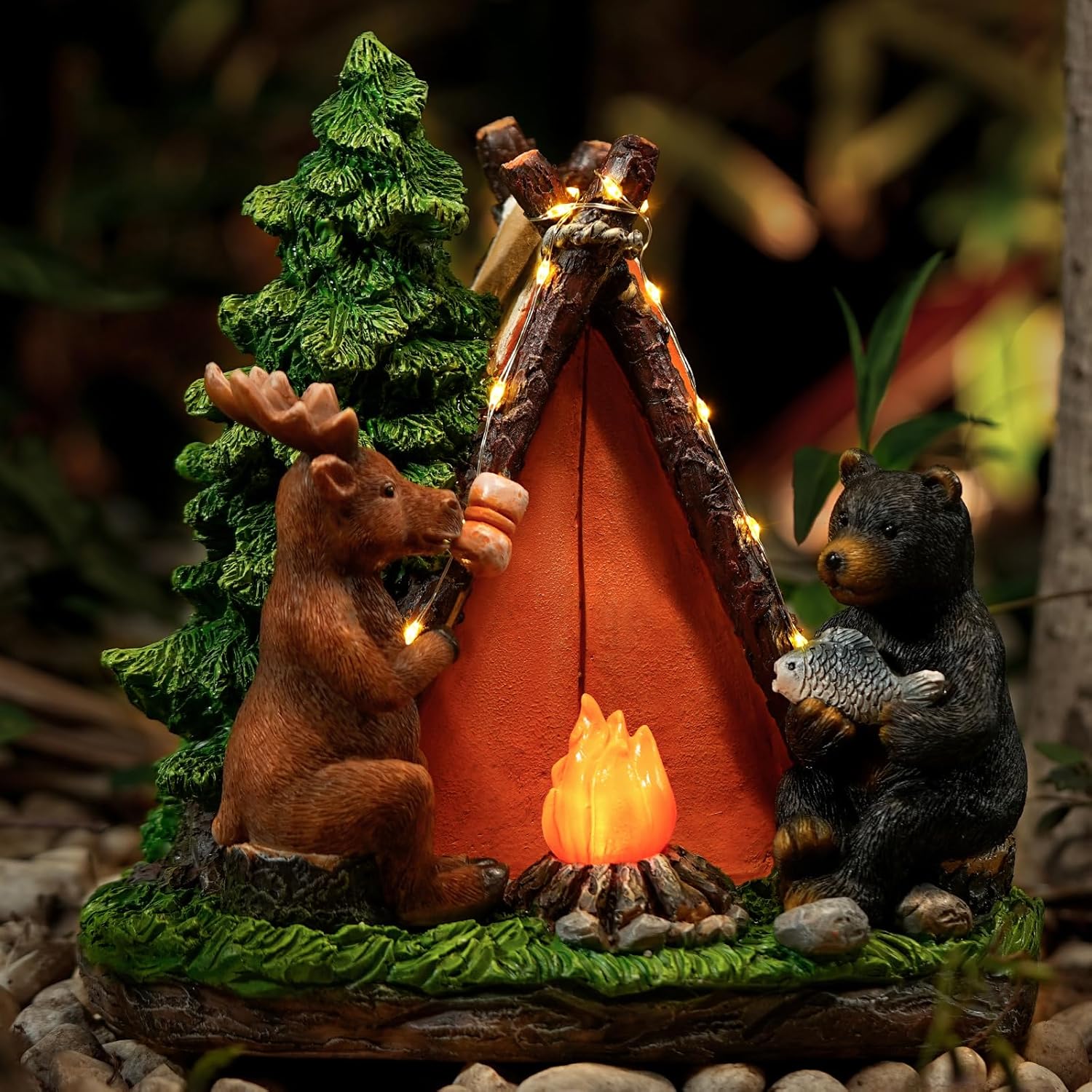 Amazon.com: Joint Honglin Garden Camping Tent Statues Resin Deer and ...