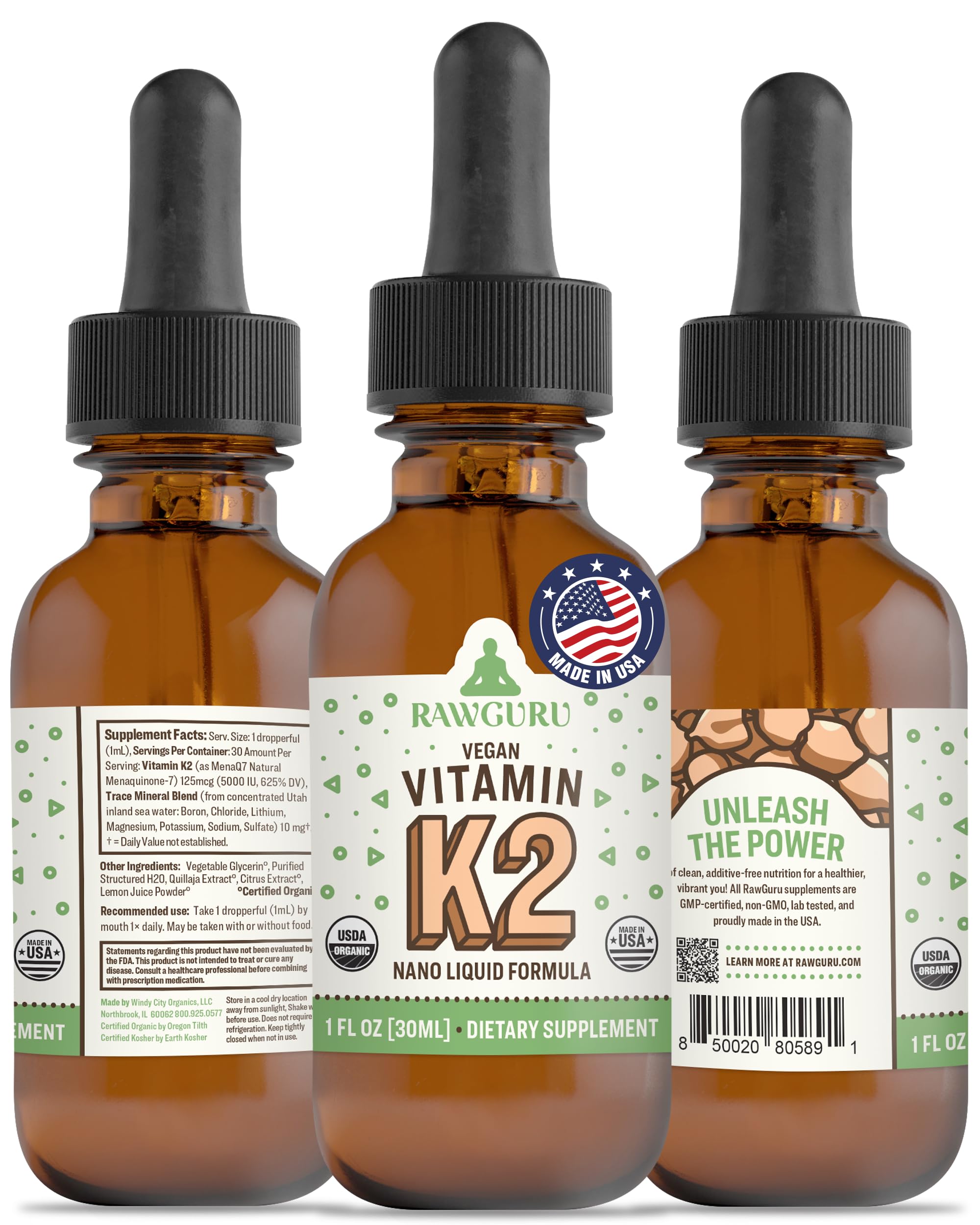 Amazon.com: RawGuru Vitamin K2 Supplement - Organic Vegan Vitamin K2 ...