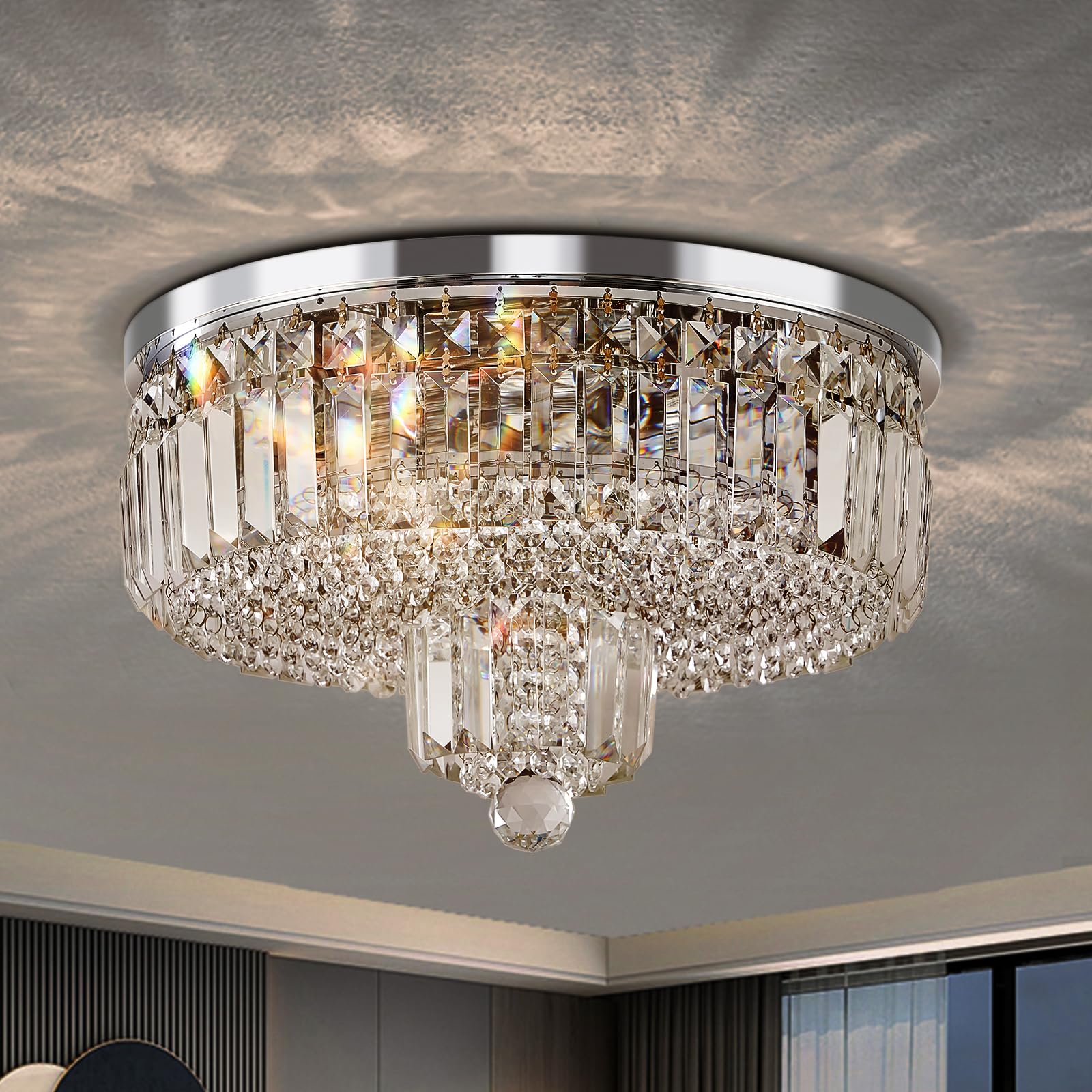 Tiny Crystal Chandelier 6 Pasentel 1 Light Chrome Mini Glam Chandelier