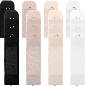 Piriuuo 8 Pcs Women Bra Extender, Bra Extension Strap Elastic Bra ...