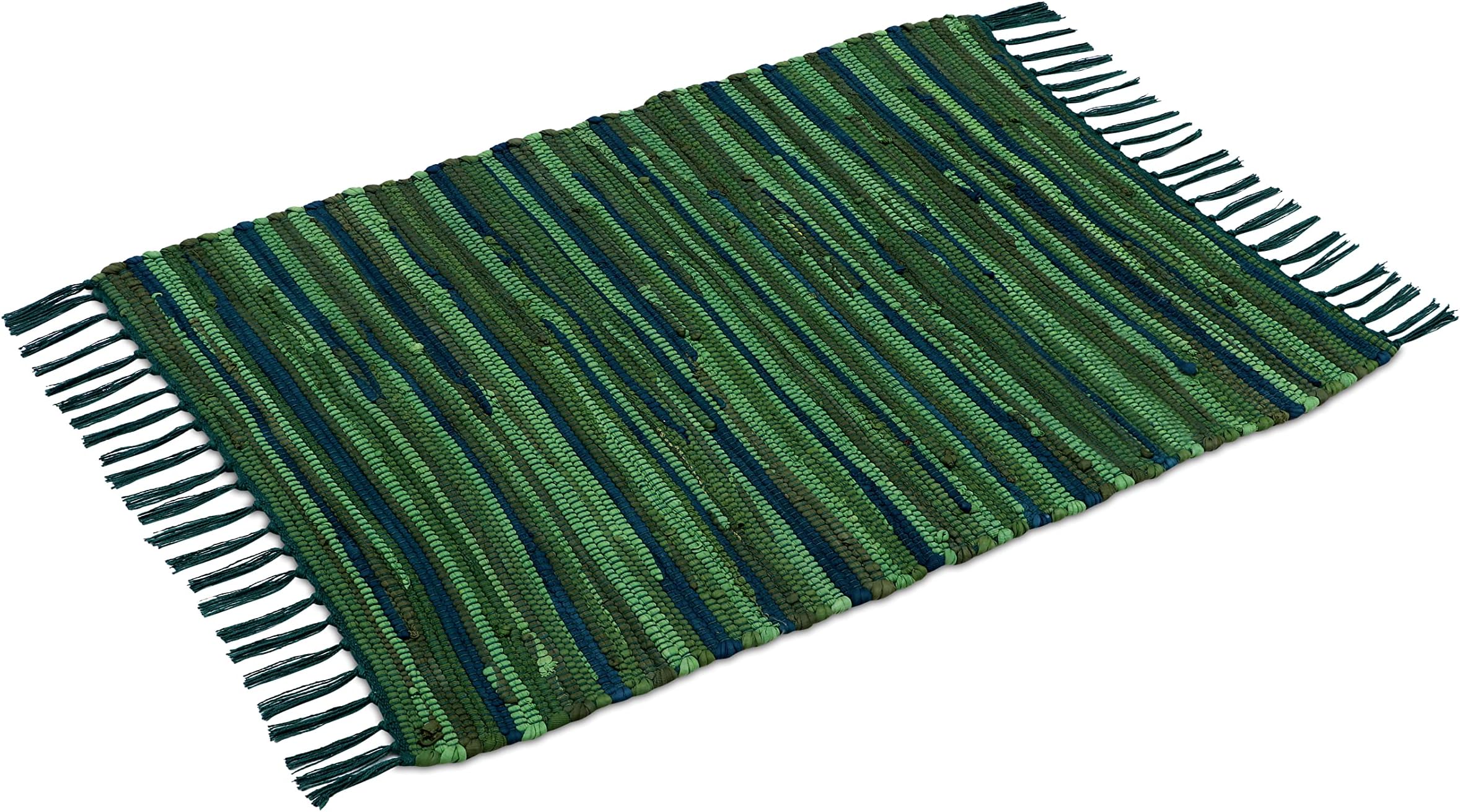 Amazon.com : Sturbridge Country Rag Rug in Sage 30" x 50" : Area Rugs ...