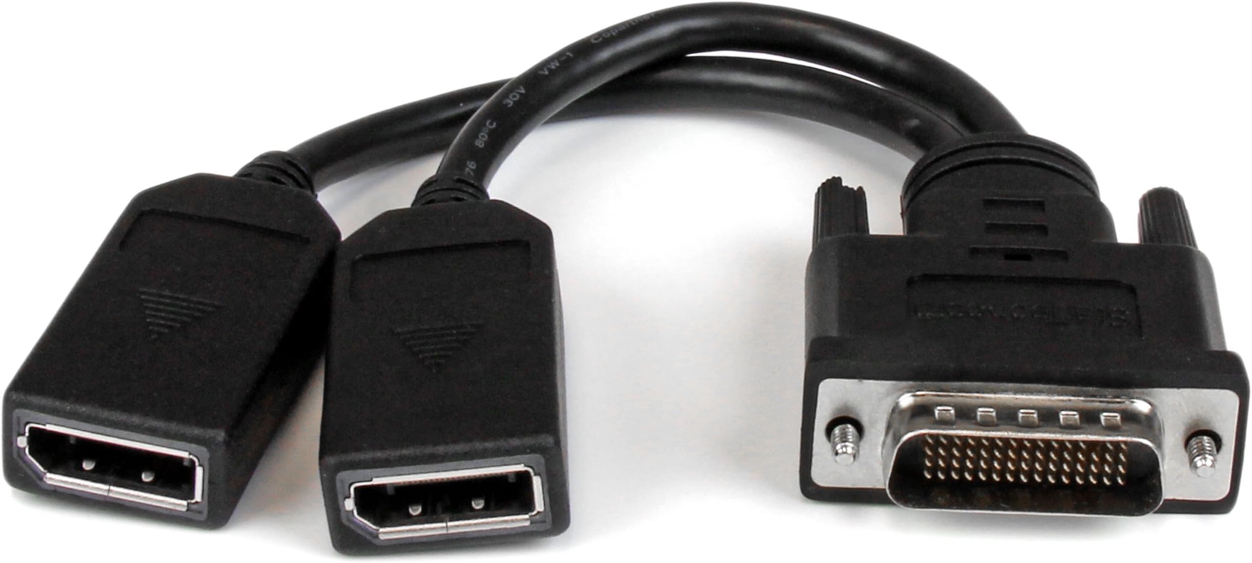 StarTech.com DMS-59 to DisplayPort - 8in - DMS 59 to 2x DP - Y Cable ...