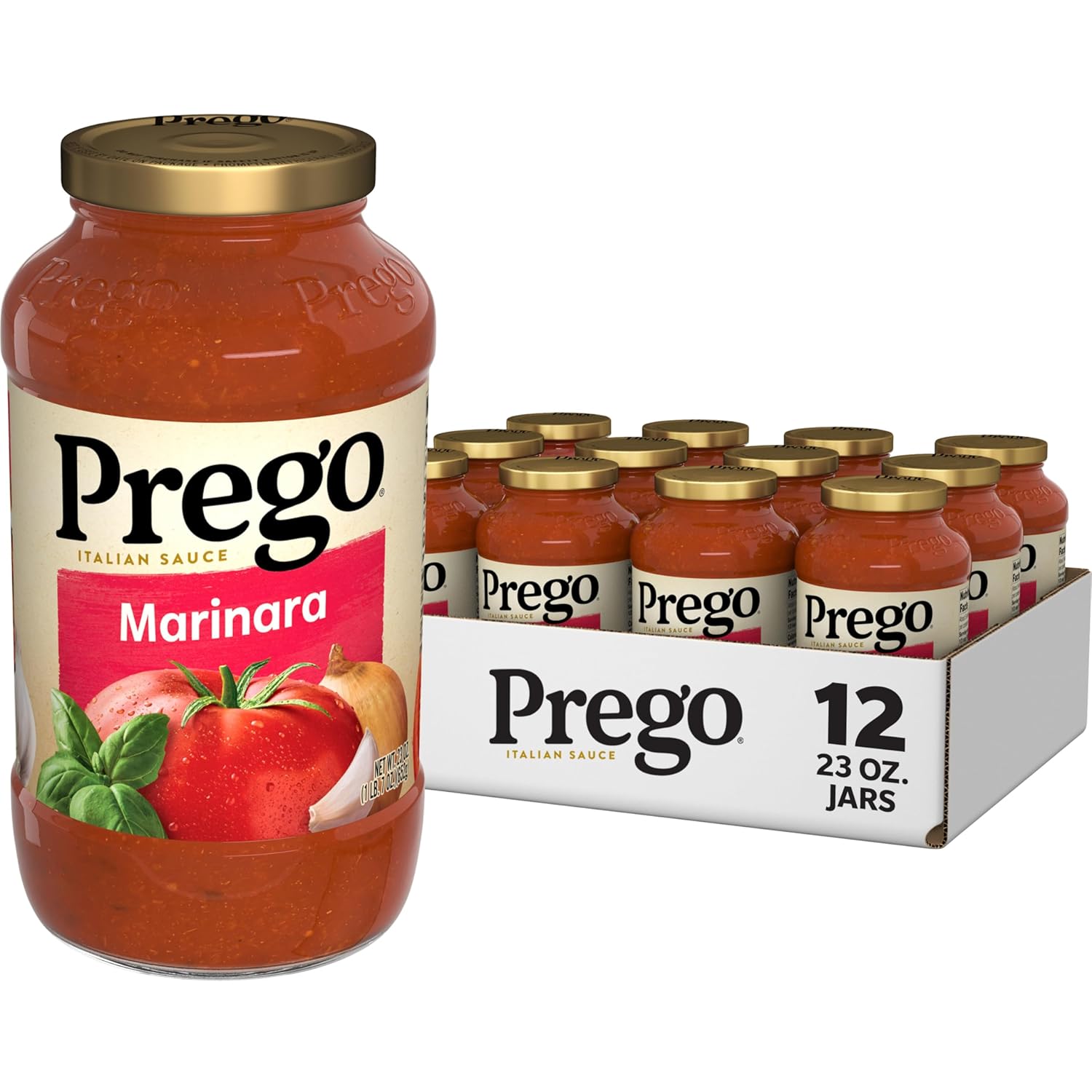 Amazon.com : Prego Marinara Sauce, 23 Oz Jar (Case of 12) : Grocery ...