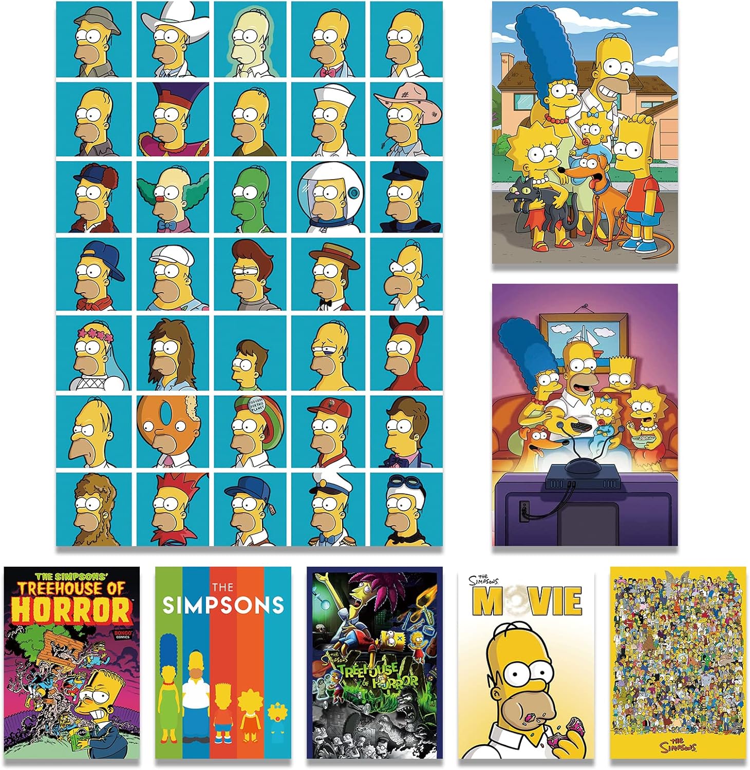 Póster de Los Simpson 8 piezas de Los Simpson pósteres de película de ...