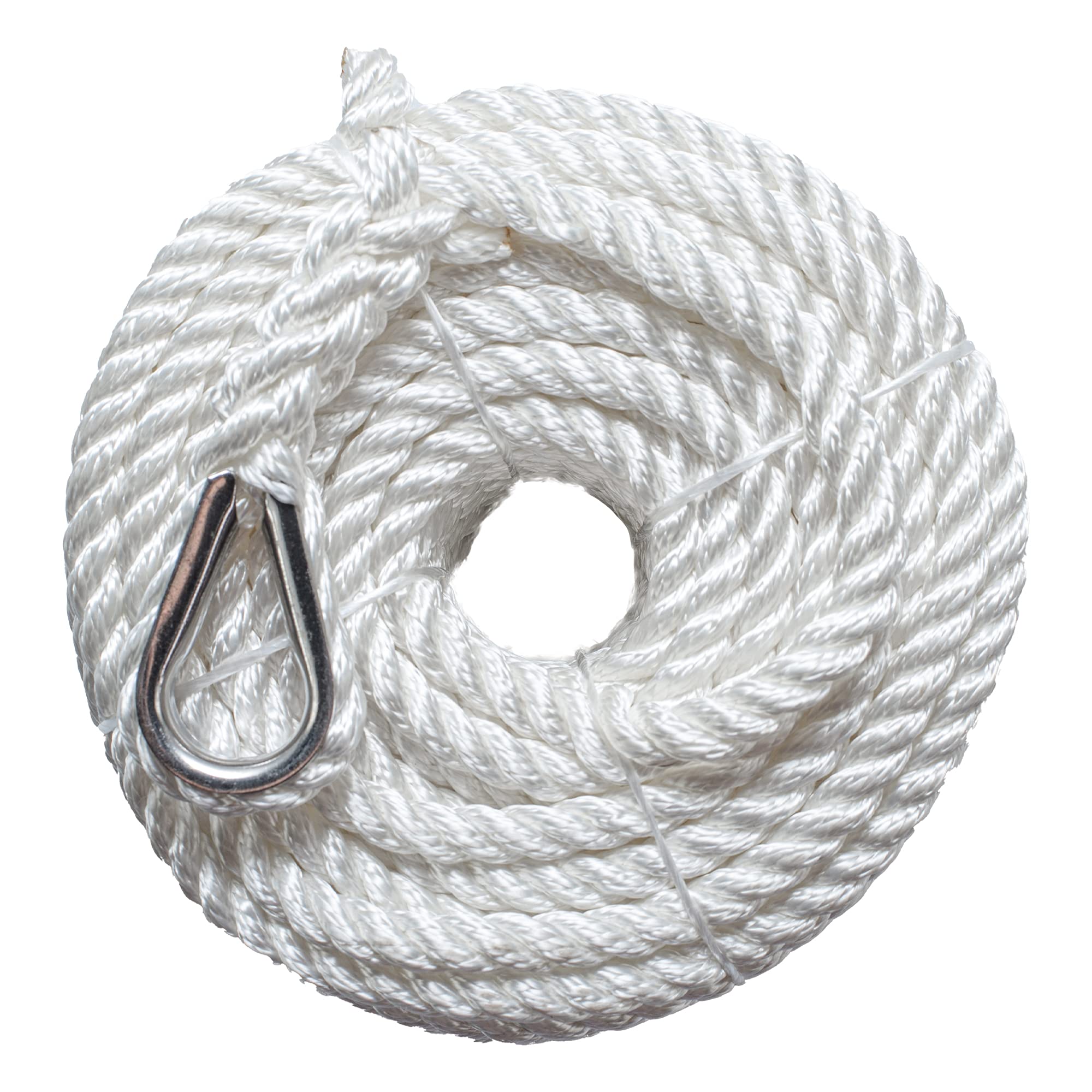 SGT KNOTS Twisted Nylon Anchor Rope - Heavy Duty 3 Strand Braided Line ...