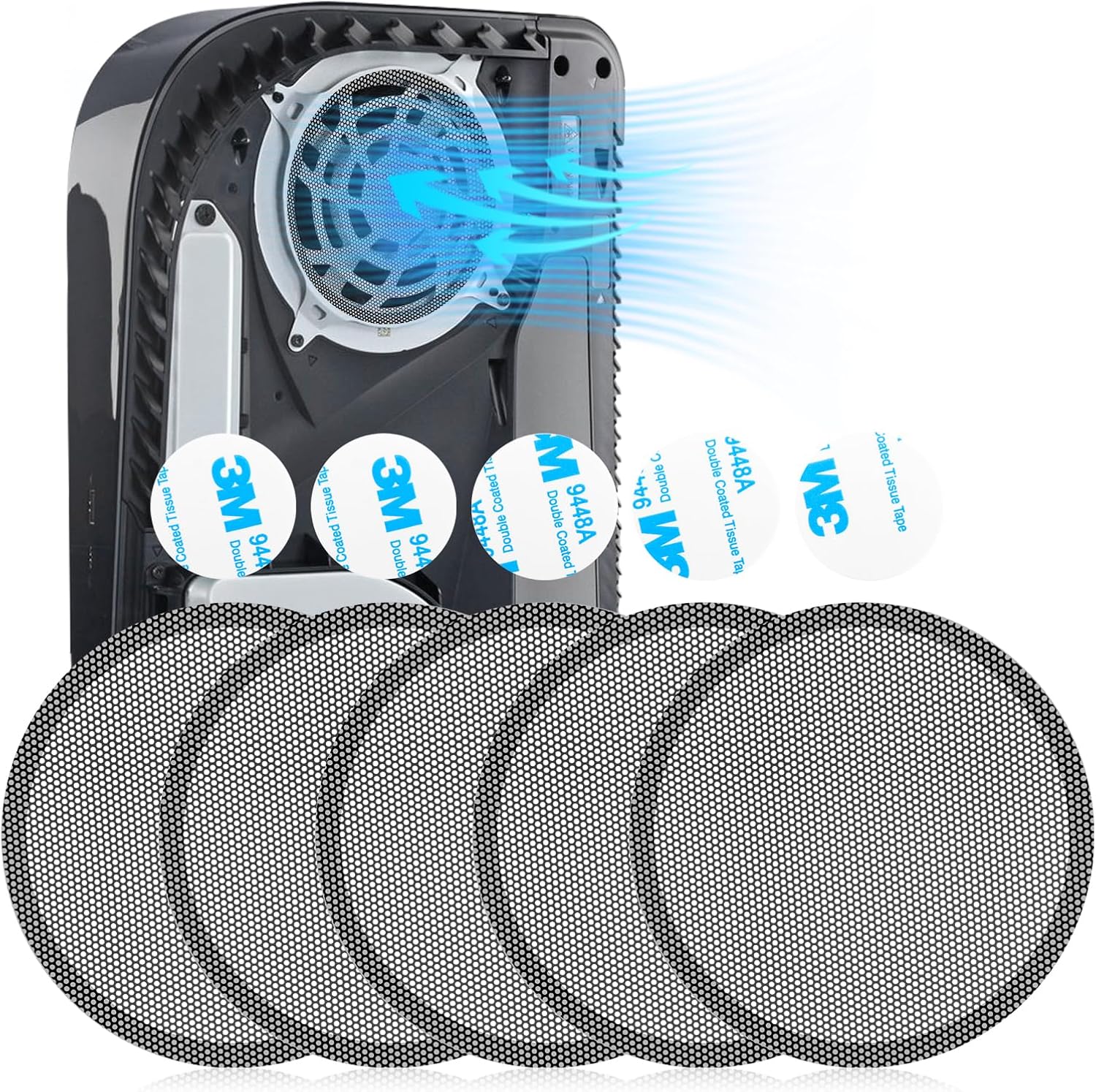 Amazon.com: 5Pcs Fan Dust Filter For PS5 Cooling Fan Dust Cover ...
