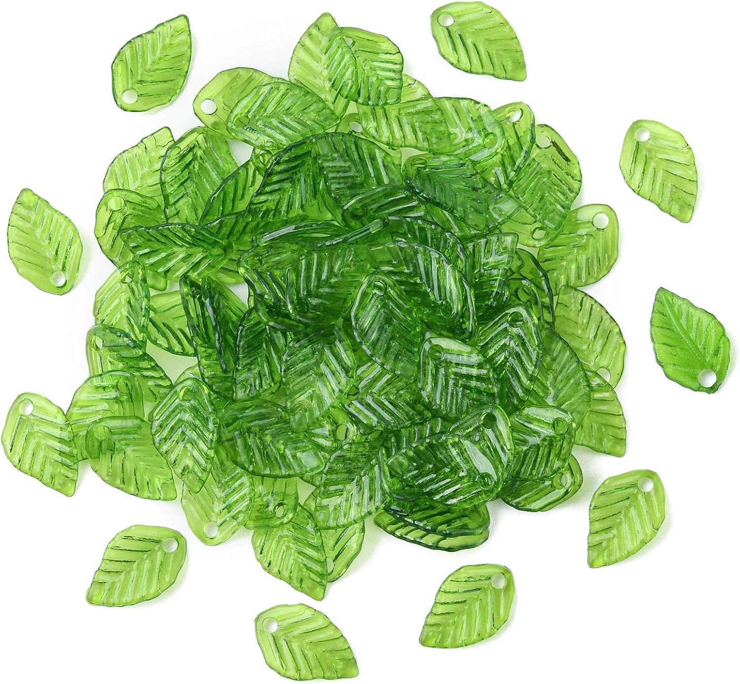 Amazon.com: LiQunSweet 100 Pcs Transparent Acrylic Plant Tree Leaf ...