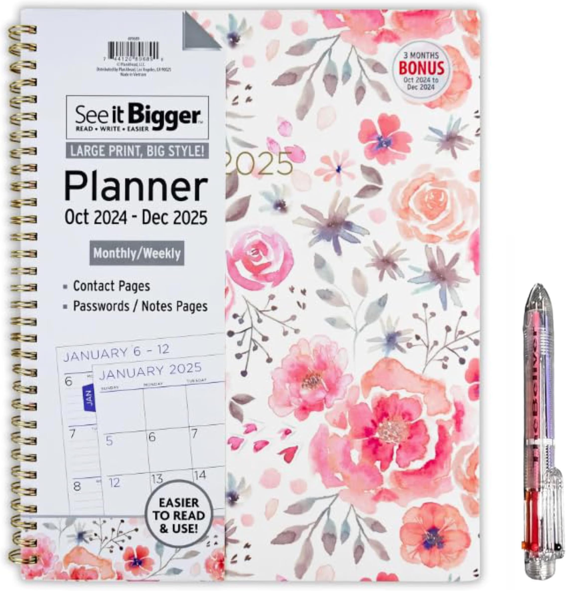 Amazon.com : PlanAhead SEE IT BIGGER Monthly/Weekly Large Deluxe ...