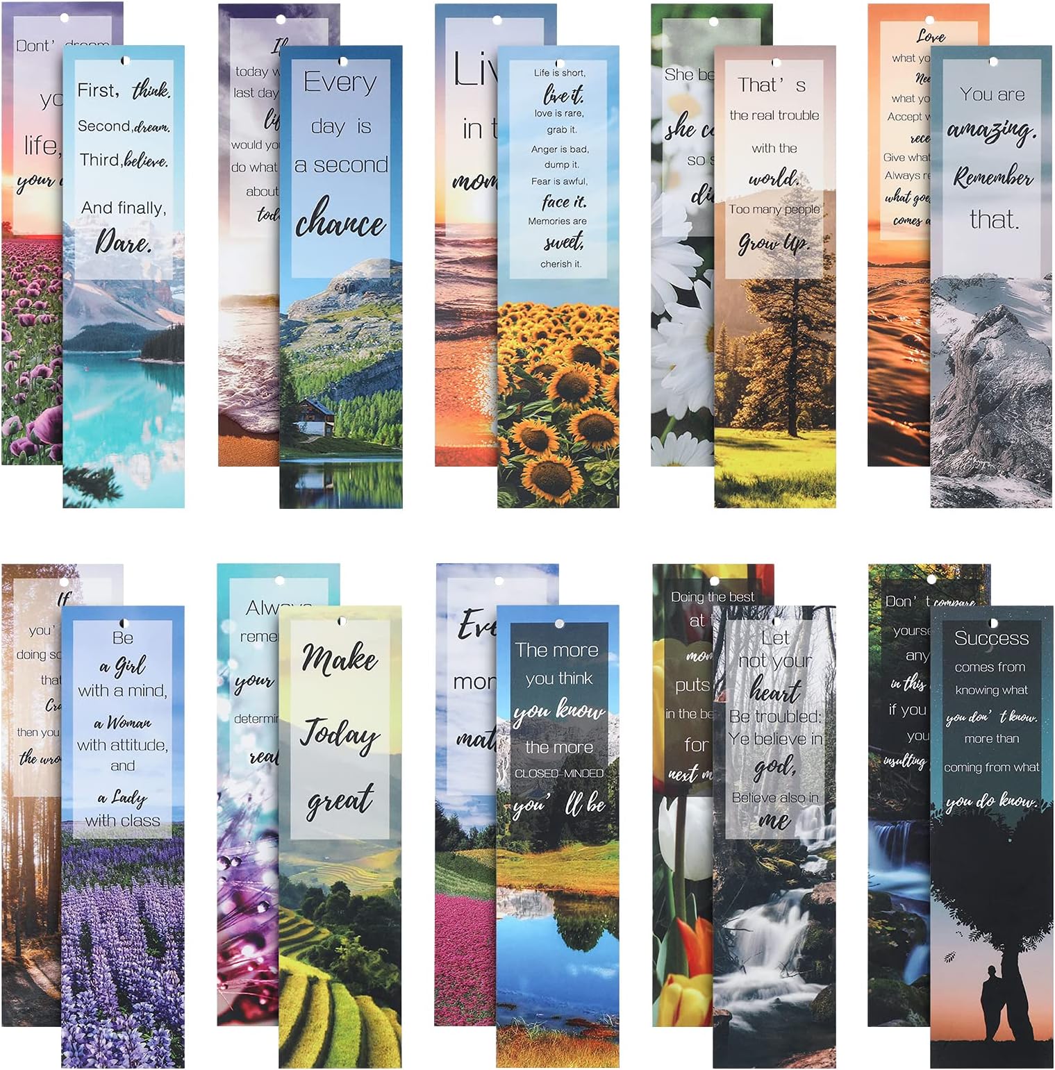 48 Pieces Bible Verses Bookmarks with Cross Cutout Design – Laminated ...