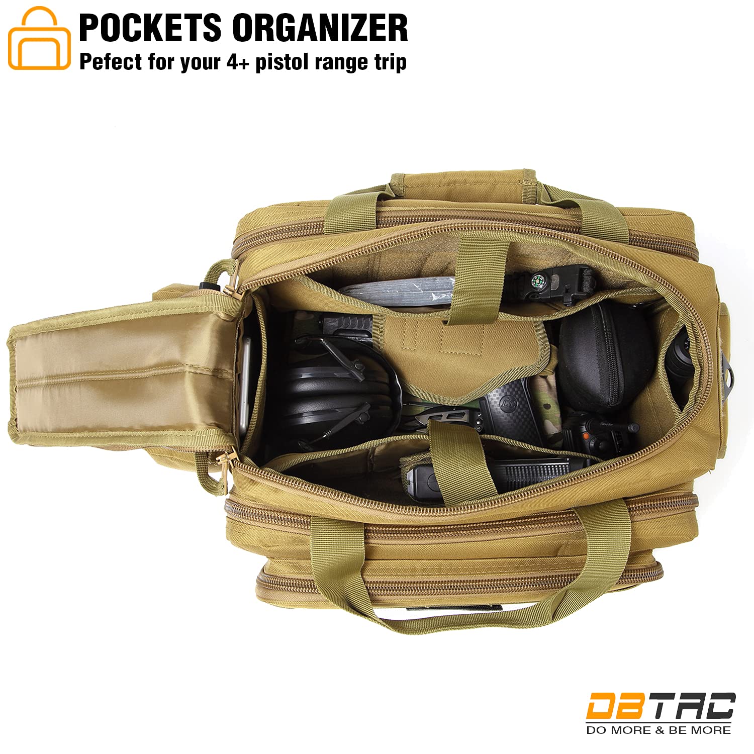 DBTAC Gun Case Bag Deluxe Middle Size | Tactical 2~4 Pistol Bag Firearm ...