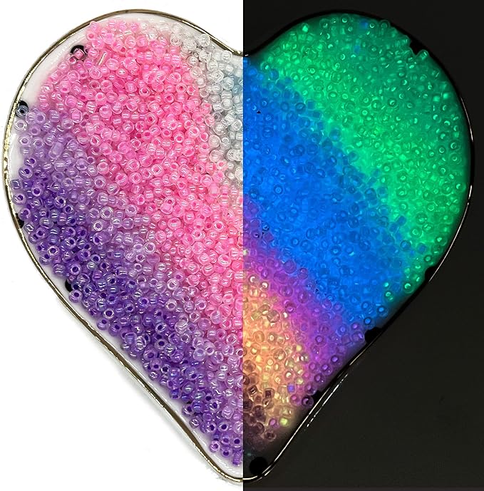 Amazon.com: Artsy Crafts 3mm Assorted Glass Seed Beads 6000pcs, 8/0 ...