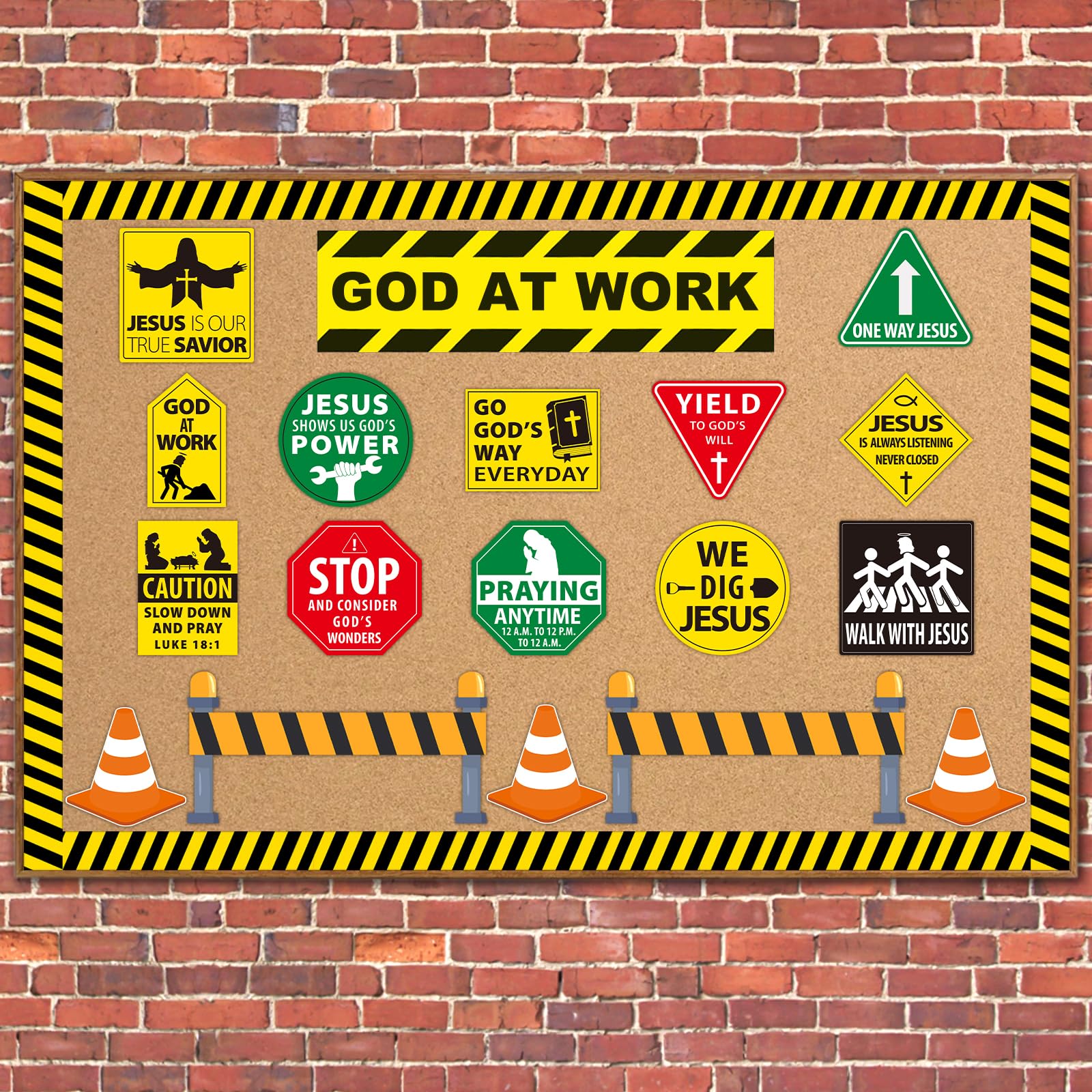 Snapklik.com : 48 Pcs Religious Cutouts Jesus Under Construction ...