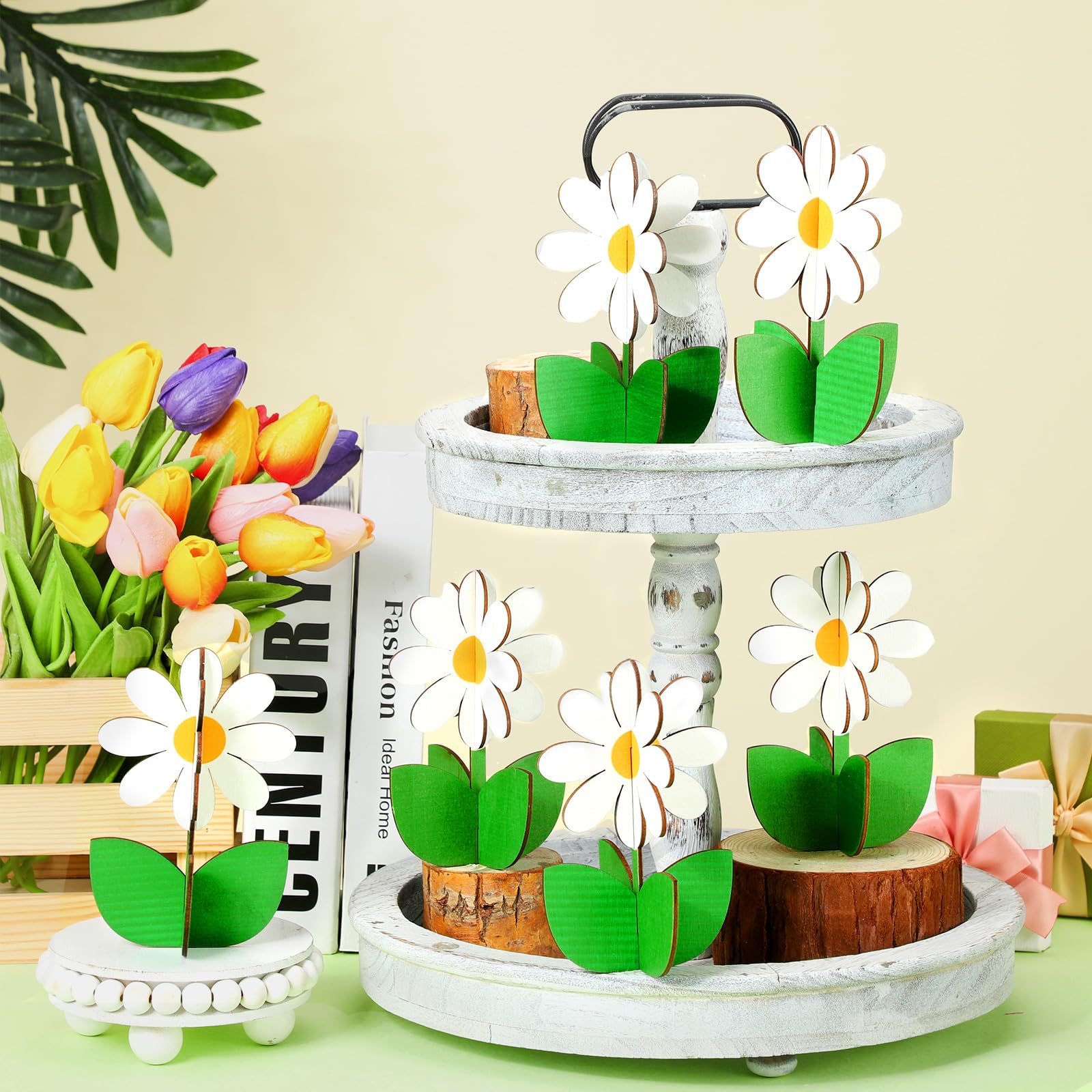 Daisy Table Decorations Bouquets With Vase Daisy Rustic For Kitchen