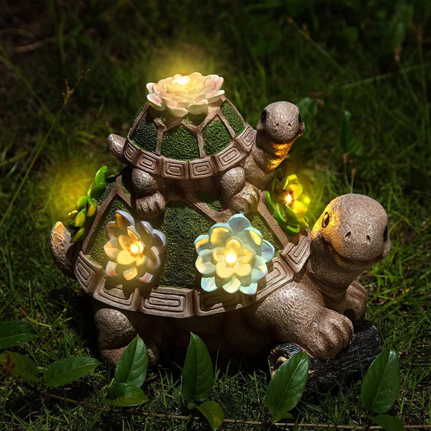 Amazon.com : SOLLED Solar Outdoor Garden Sculptures Statue, Resin ...
