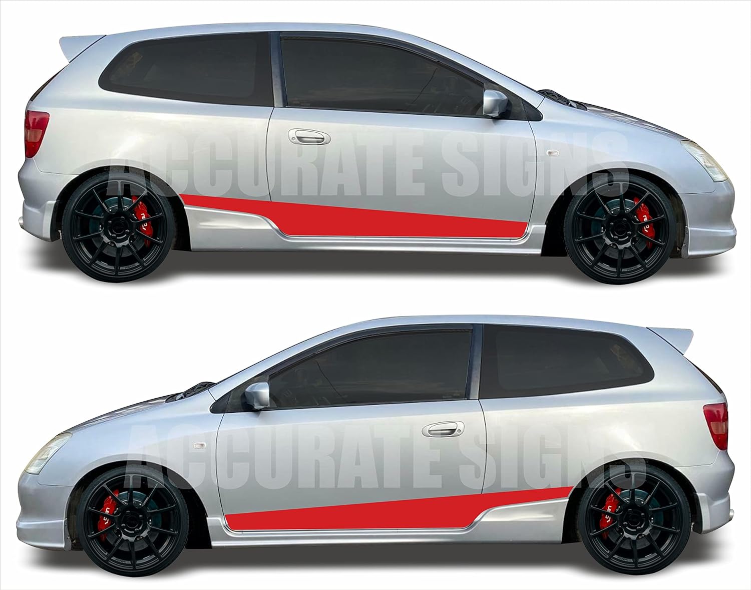 Stickers for Civic side Stripes EP3 Lower Graphics Decal Sticker Kit ...