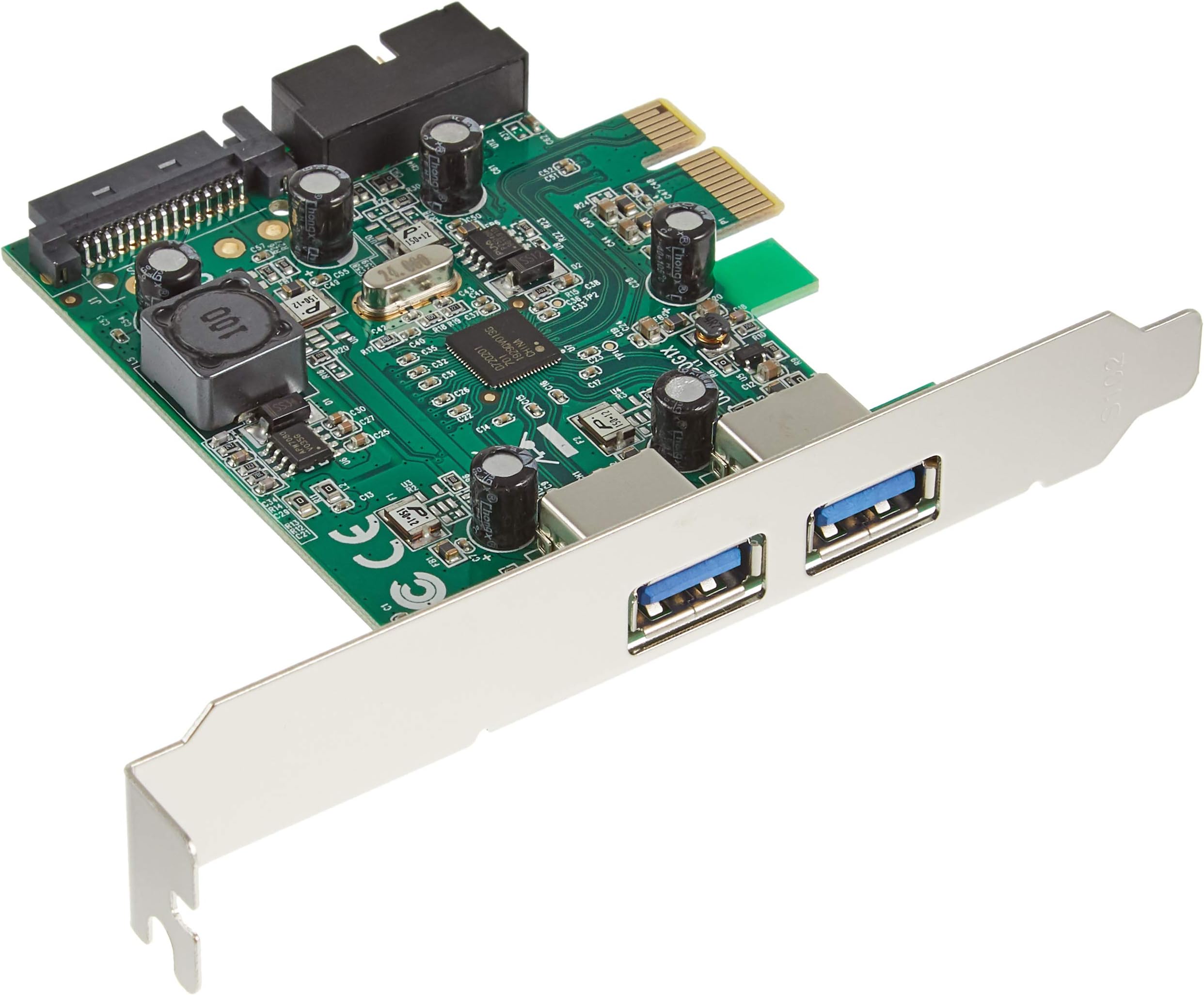 Amazon.co.jp: PCIE 1X から USB3.2 拡張カード USB 3.2 GEN1 スーパースピード 5Gbps PCI-Express カード Windows-11 10 ...