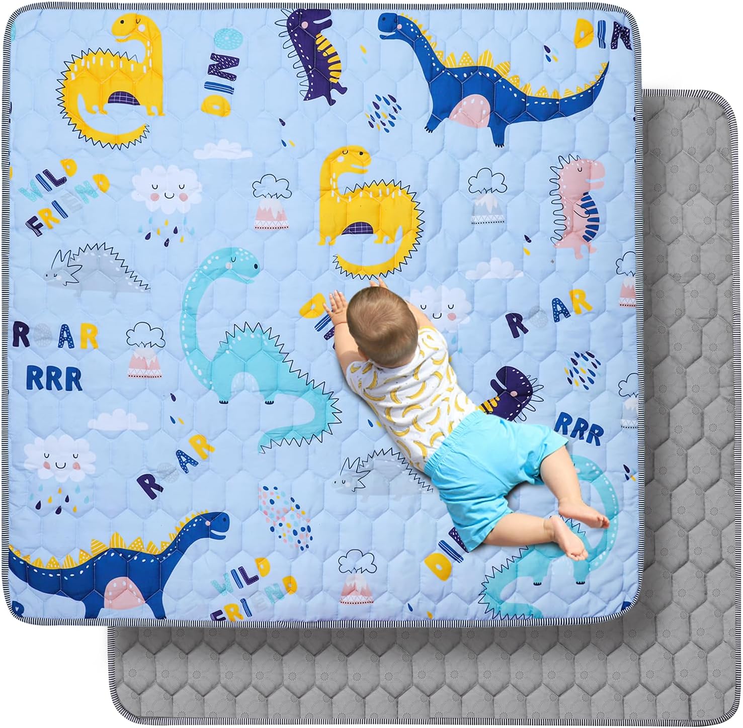 Amazon.com : Baby Play Mats for Floor, 50"x50" Play Mat for Playpen ...