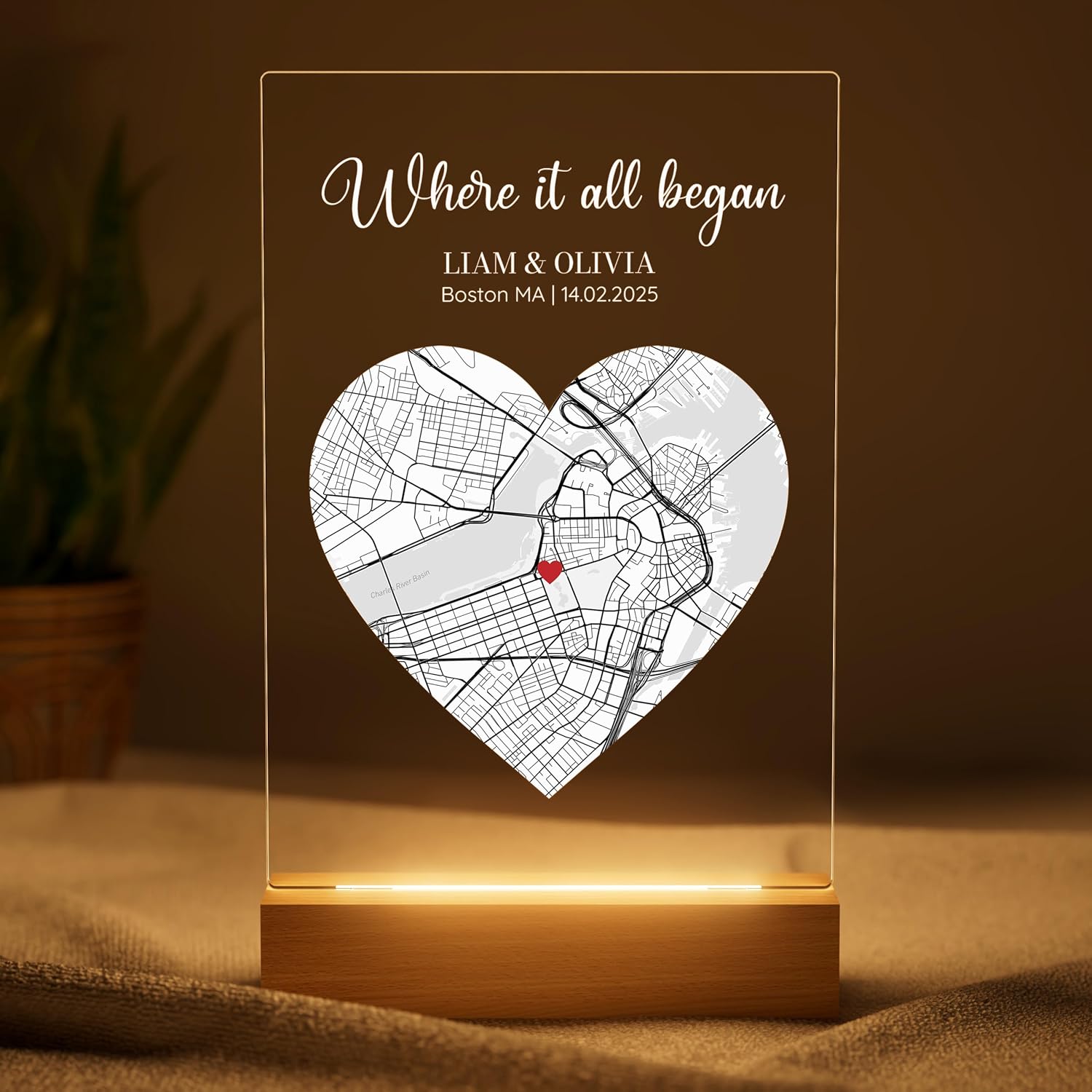Amazon.com: Where We Met Map Gift - Cute Boyfried Gifts From Girlfriend ...
