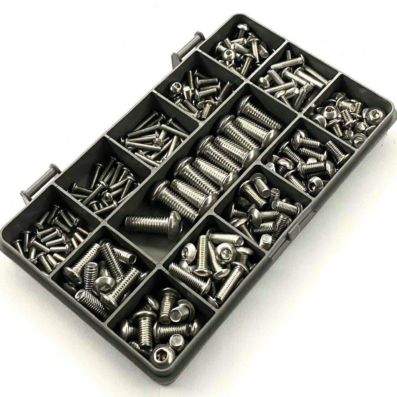 Buy KADco® 220 Assorted Piece M3 M4 M5 M6 M8 Socket Button Head Screw ...