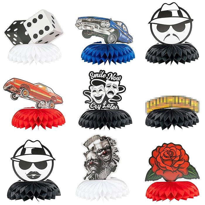 Buy Wood Homing 9PCS Cholo Lowrider Party Centerpieces, Early 2000s Old ...