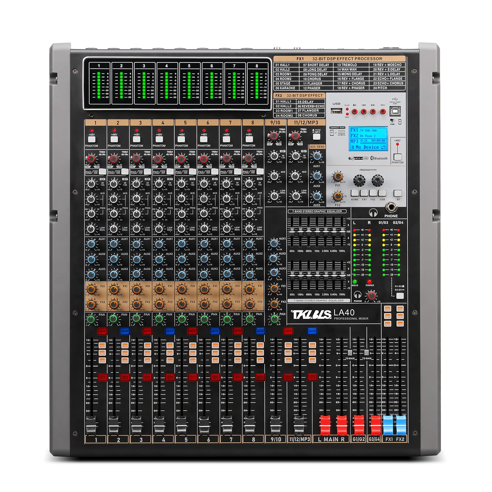 Snapklik.com : Professional Audio Mixer, 12 Channel Sound Board Mixing ...