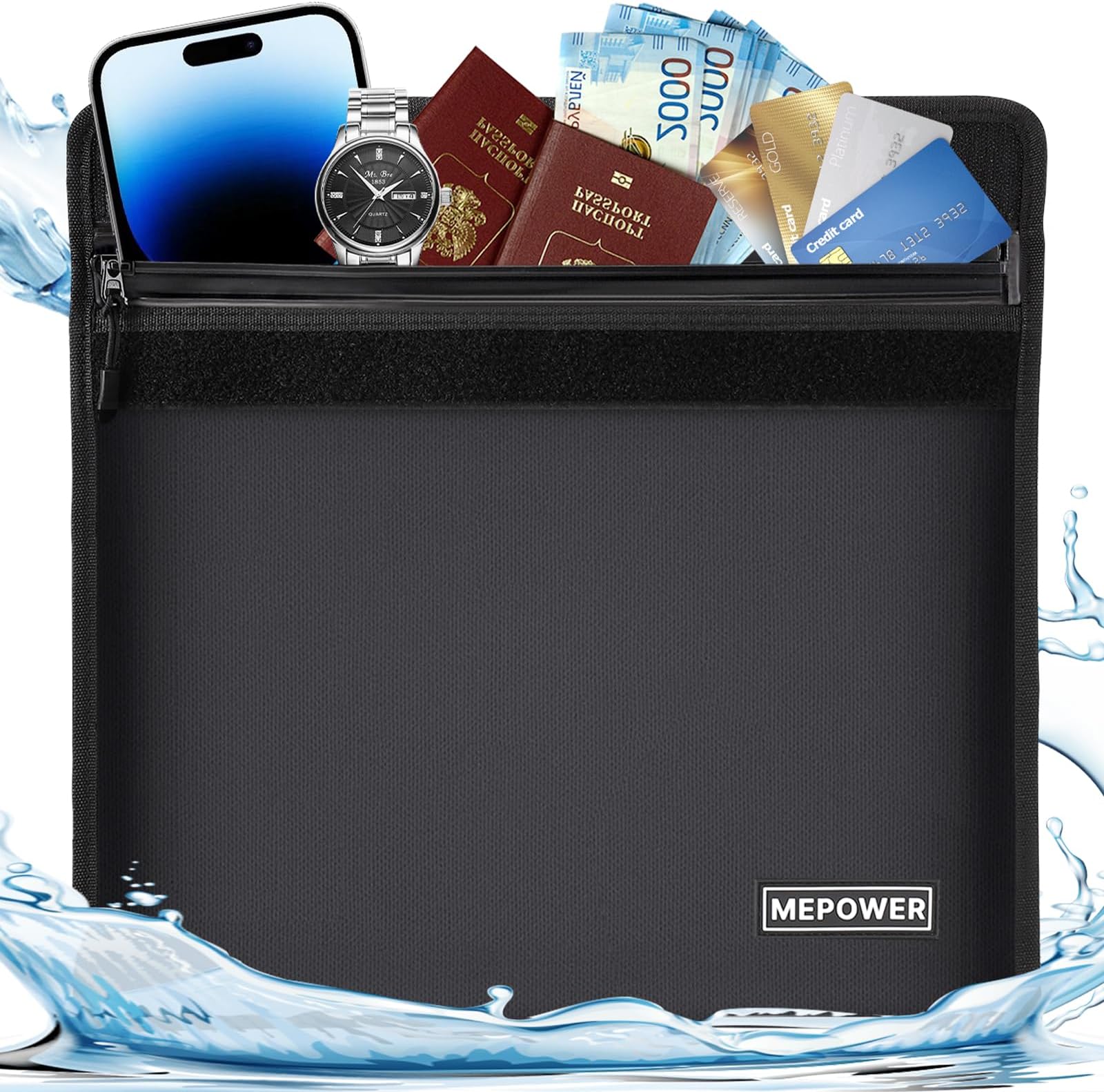Amazon.com: Rainproof Document Bag, Waterproof Dry Money Bag with ...