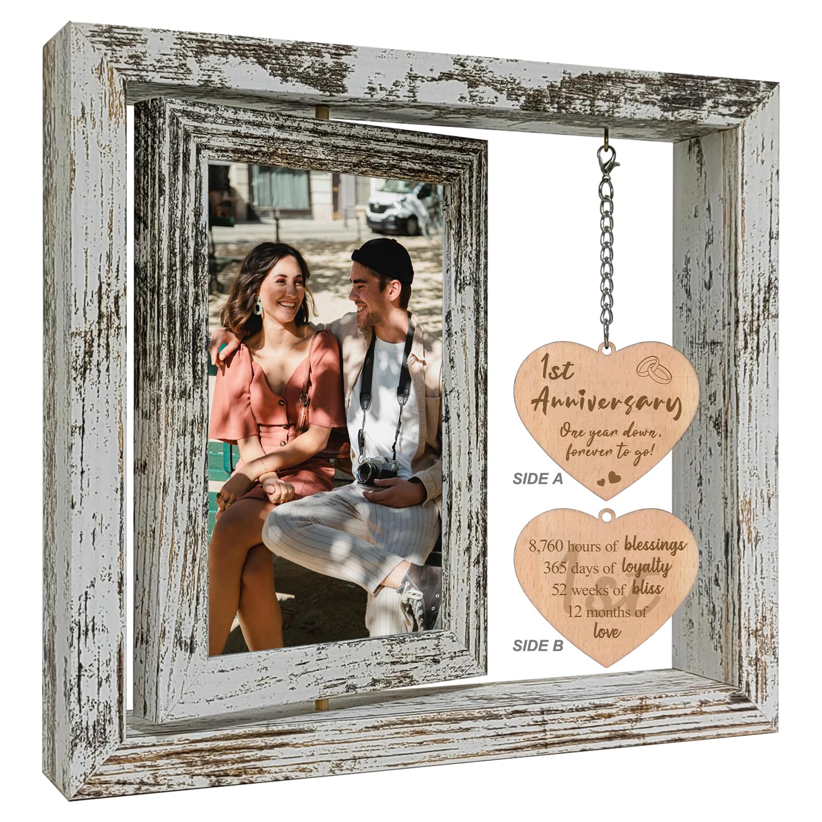 Amazon.com - soruney 1 Year Anniversary Rotating Picture Frame Gifts ...