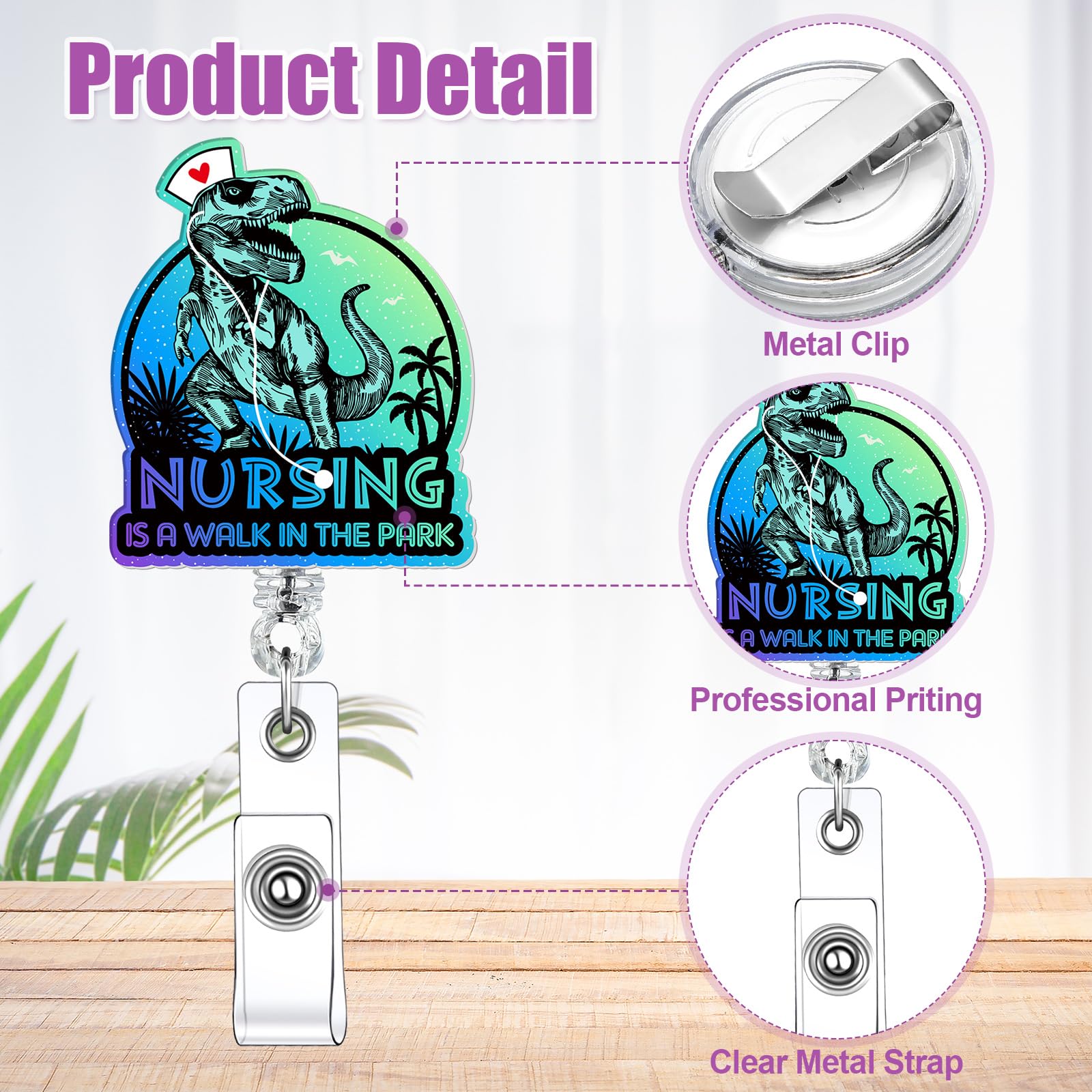 Snapklik.com : Feifeiya 24 Pcs Funny Badge Reel Nurse Cute Retractable ...