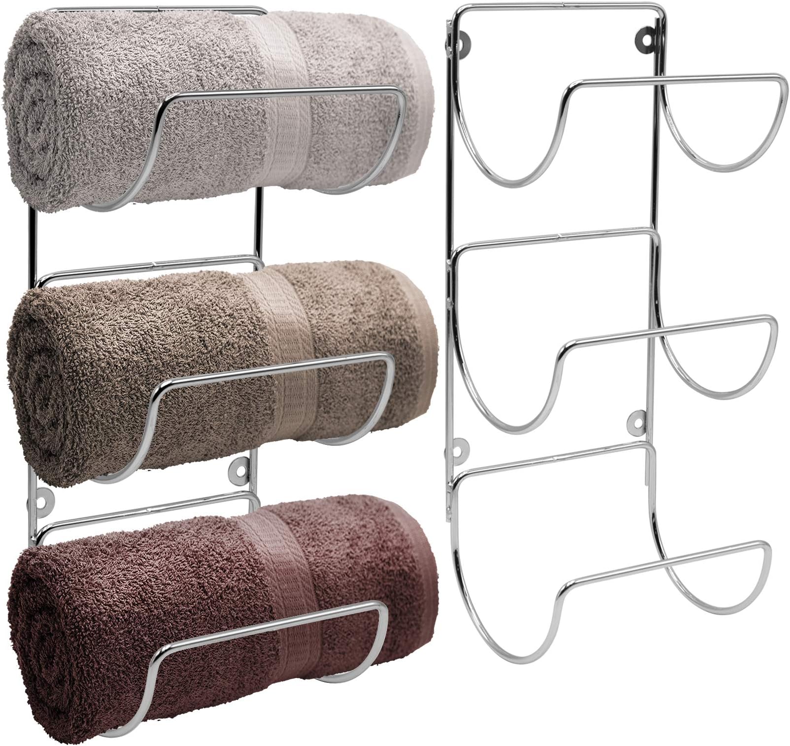 Amazon.com - House & Homestyle Chrome Towel Holder, Wall Mountable 5 ...