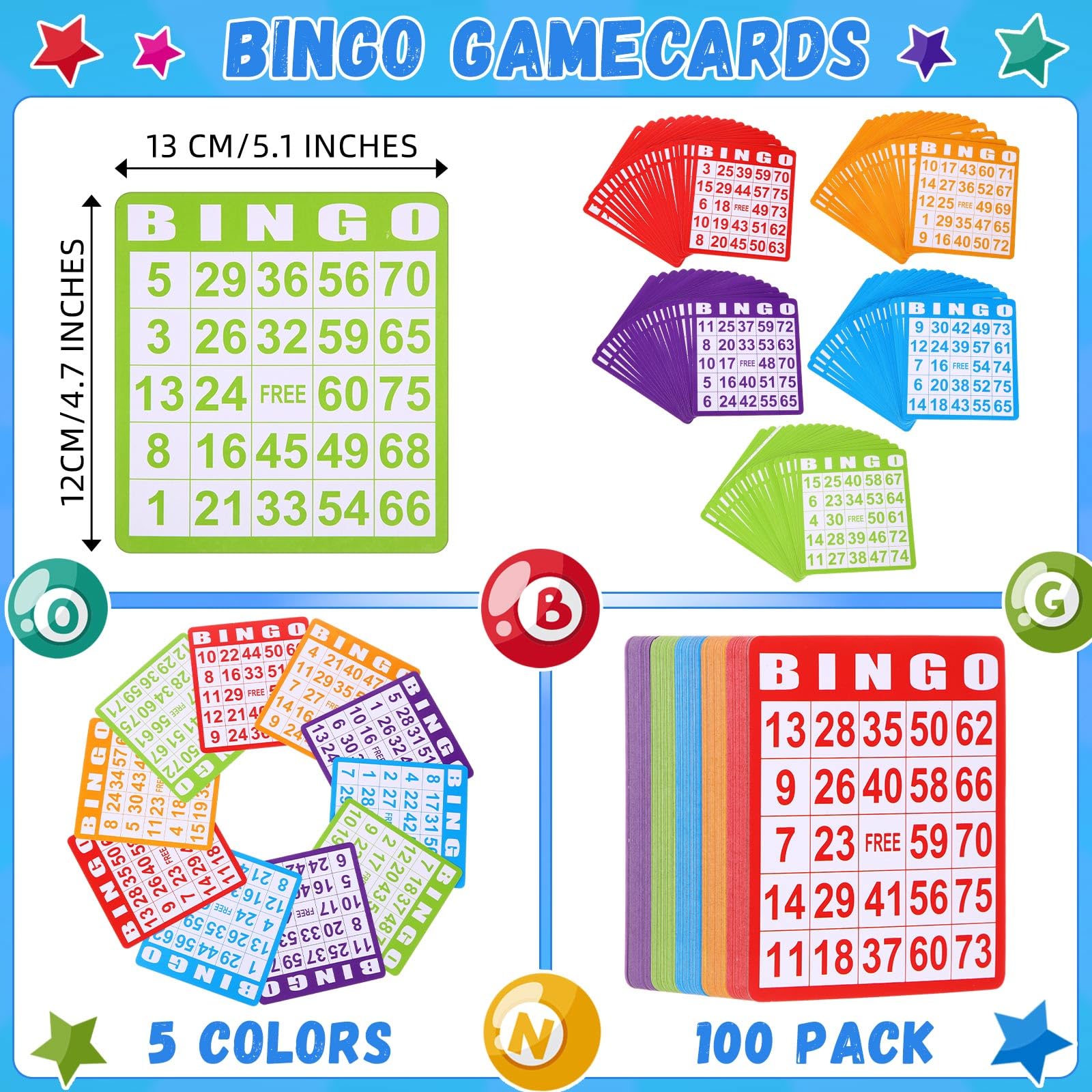 Snapklik.com : Crtiin Assorted Colors Of Bingo Game Cards And Daubers ...