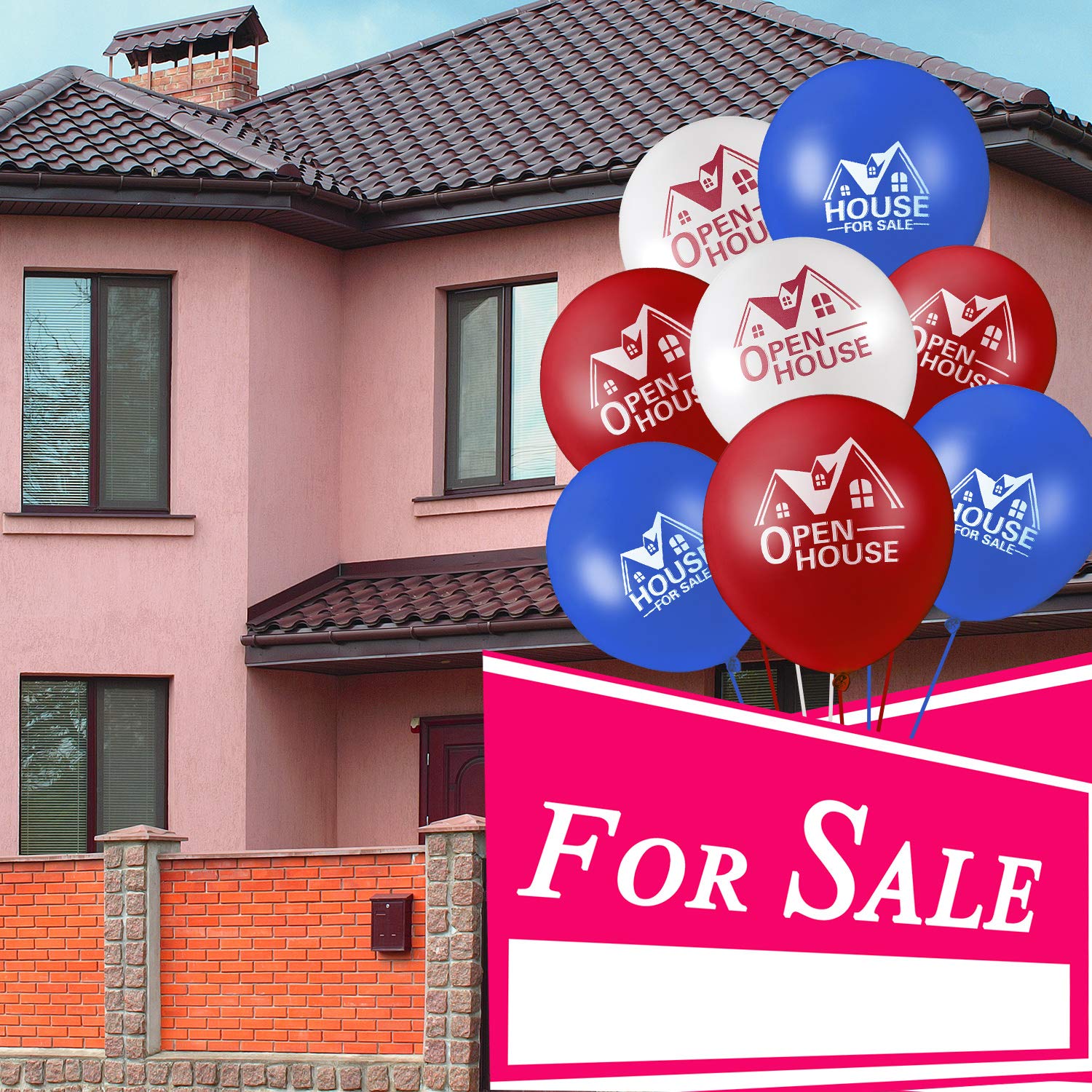 Snapklik.com : 60 Pieces Open House Balloons For Sale 12 Inches Latex ...