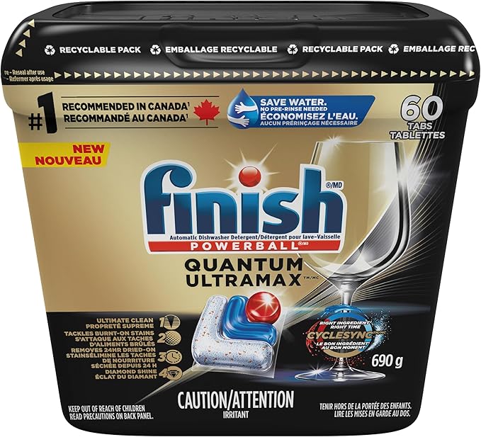 Finish Quantum UltraMax Dishwasher Detergent Tabs for Diamond Shine ...