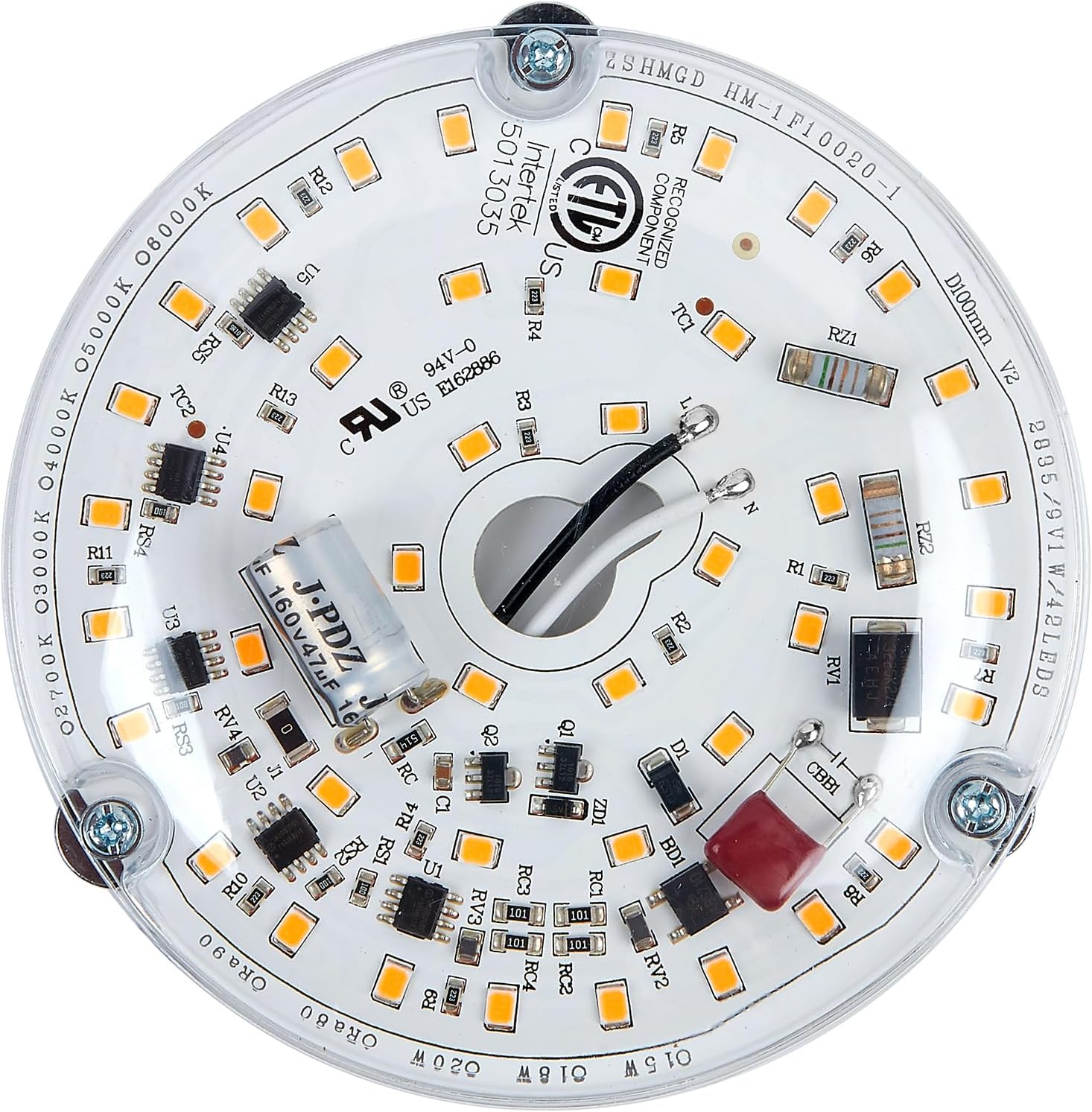 Amazon.com: 3.94'' Ceiling Fan LED Light Replacement,120V 18W 1800LM ...