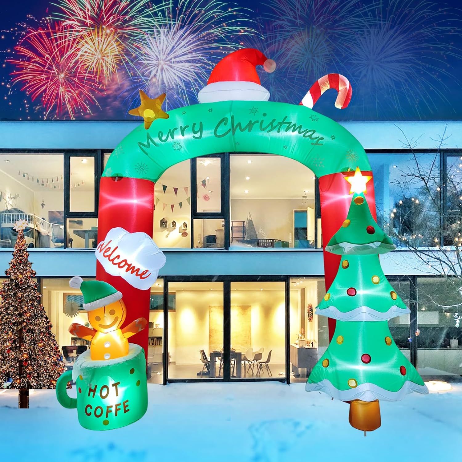 Amazon.com: 8.9FT Christmas Inflatable Archway Outdoor Decorations ...