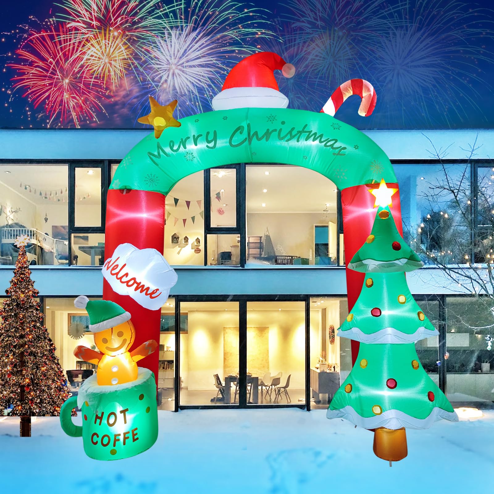 Amazon.com: 8.9FT Christmas Inflatable Archway Outdoor Decorations ...