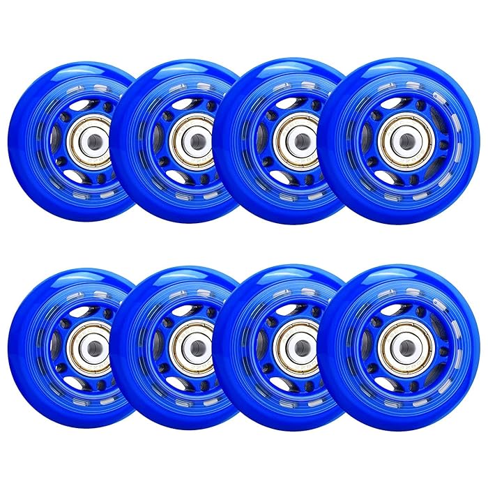 Buy 8 Pack 64mm, 82A/84A Inline Skate Wheels with ABEC-7 Bearing ...